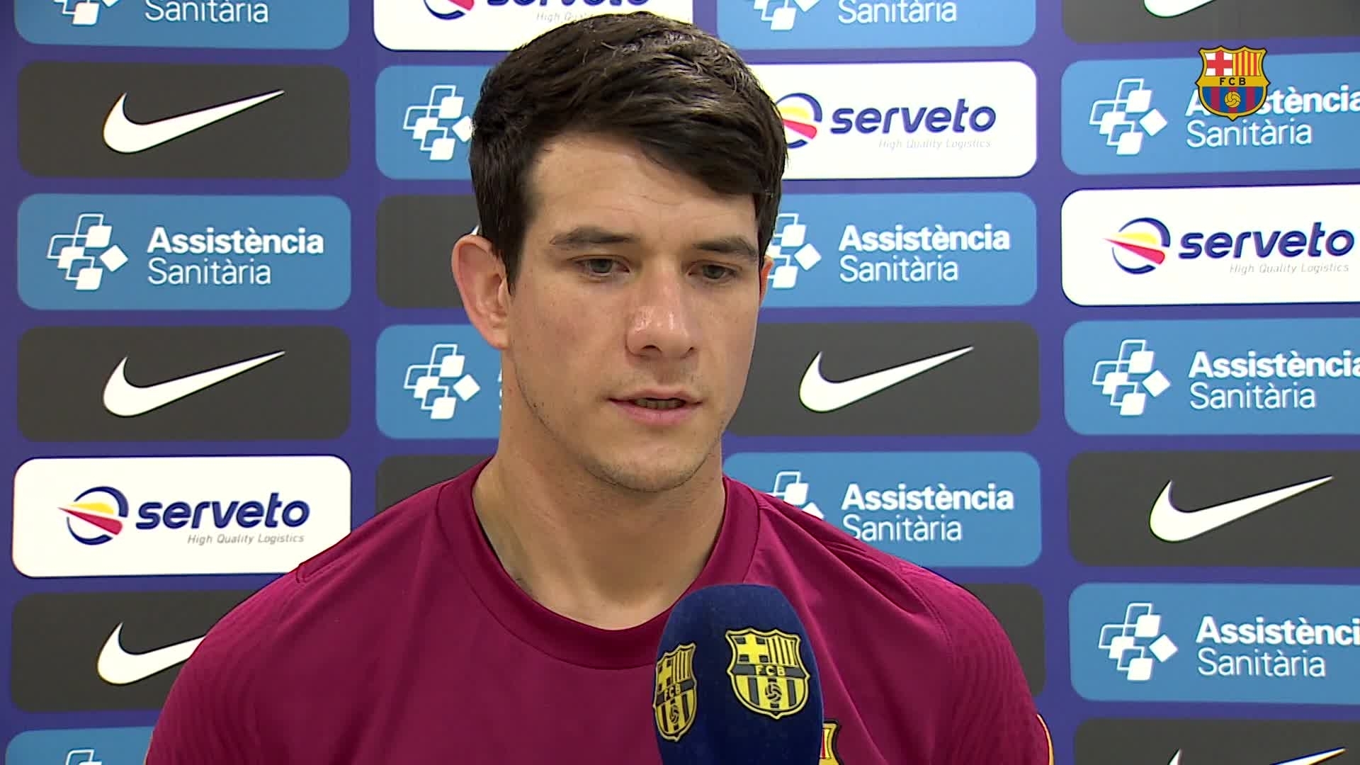 Pablo Álvarez i Edu Castro abans del Vic-Barça