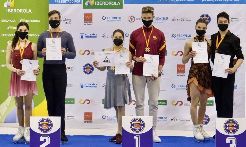 Cuatro podios azulgranas en el Campeonato de España de patinaje