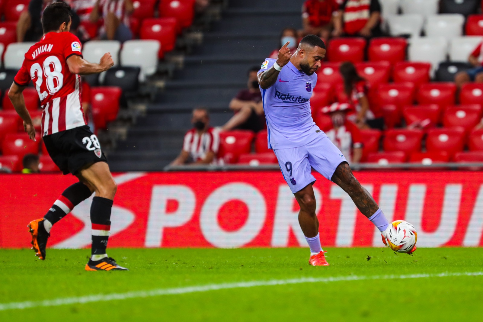 Memphis scores first official goal