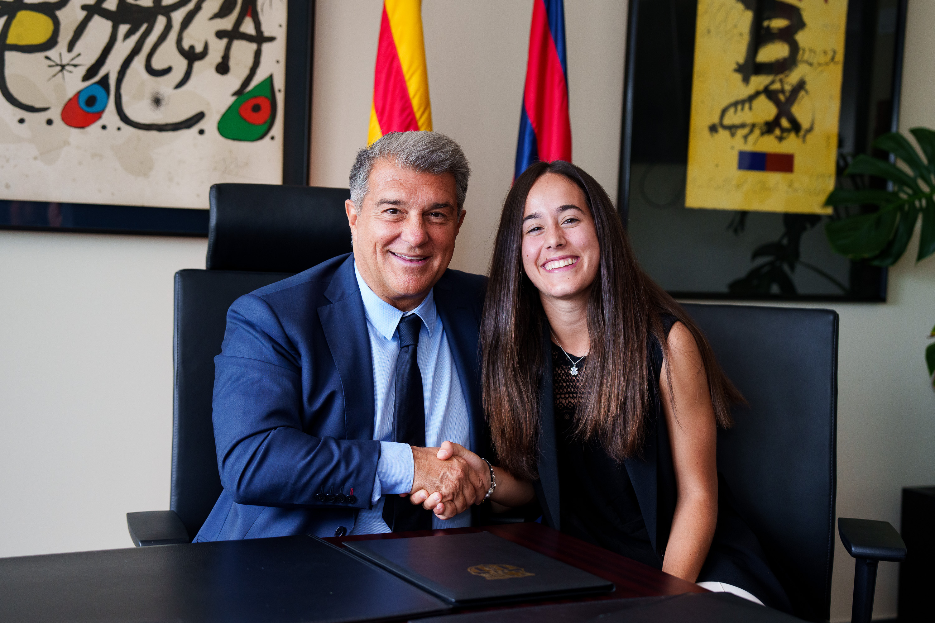 Nuria Rábano's first day at Barça
