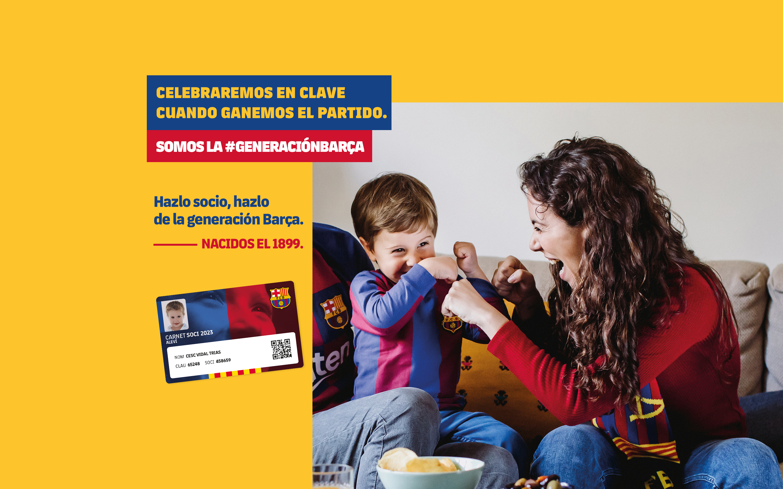 Alta de socio gratuita para incorporarse a la nueva generación Barça