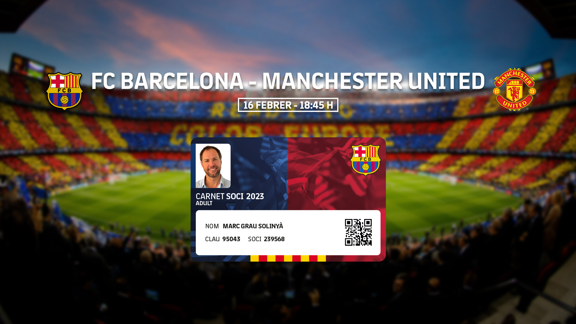 El Barça-Manchester United, darrer partit amb el carnet del 2022