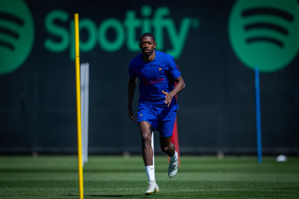 Dembélé trains with a return in mind