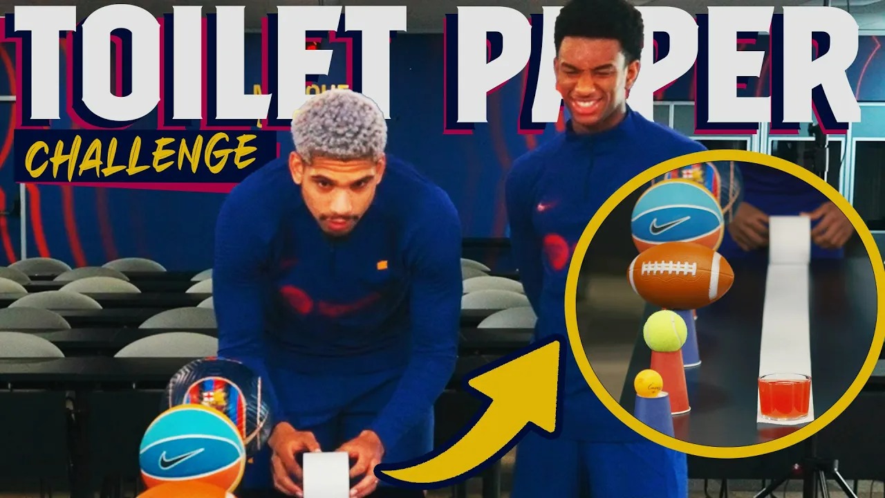 Toilet Paper Challenge: Balde v Araujo | Barça One