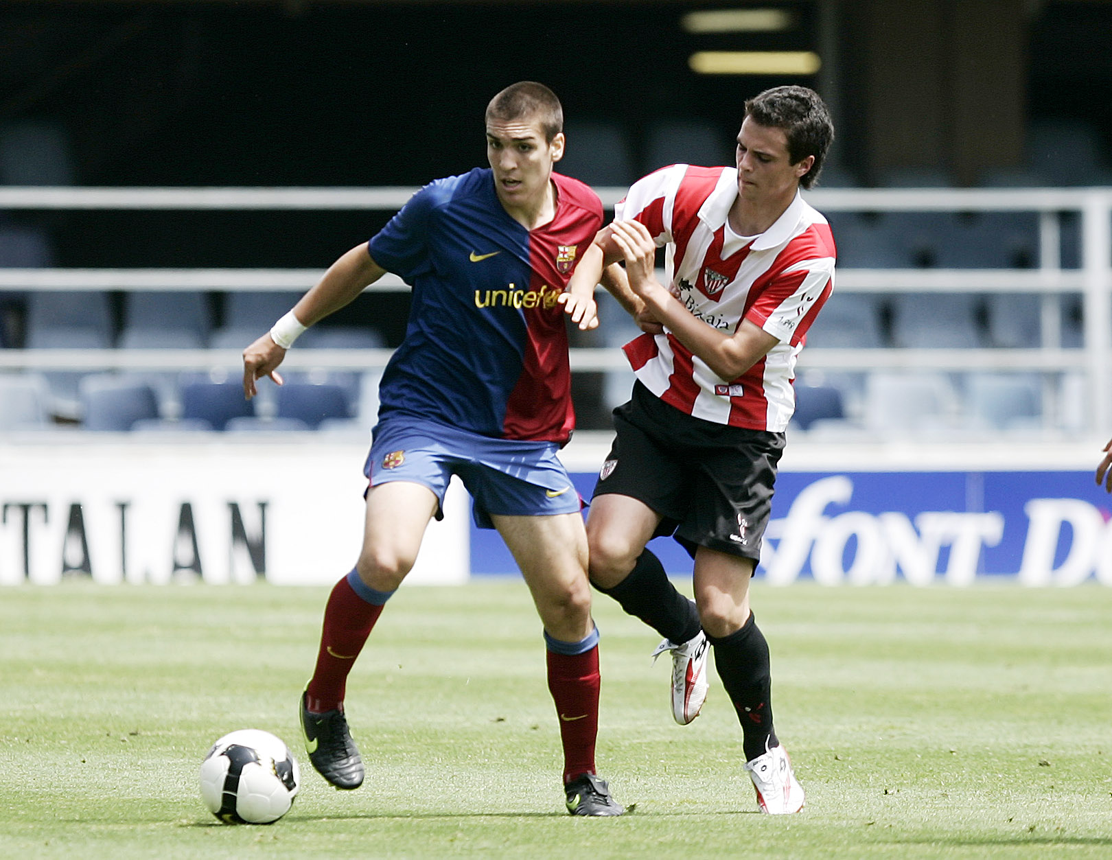 Oriol Romeu, à la Masia, en images