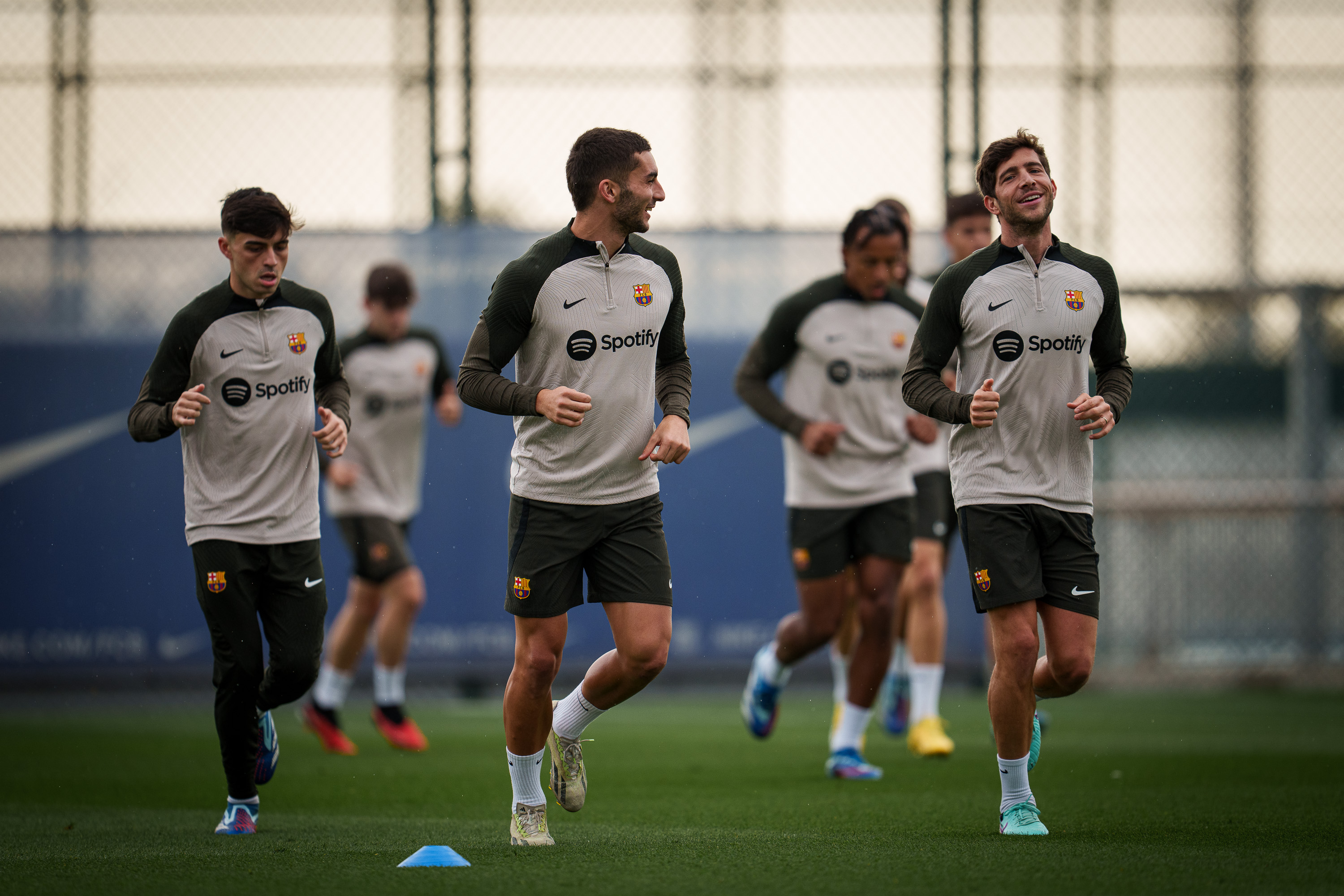 Le groupe du Barça pour la réception de l'Atlético