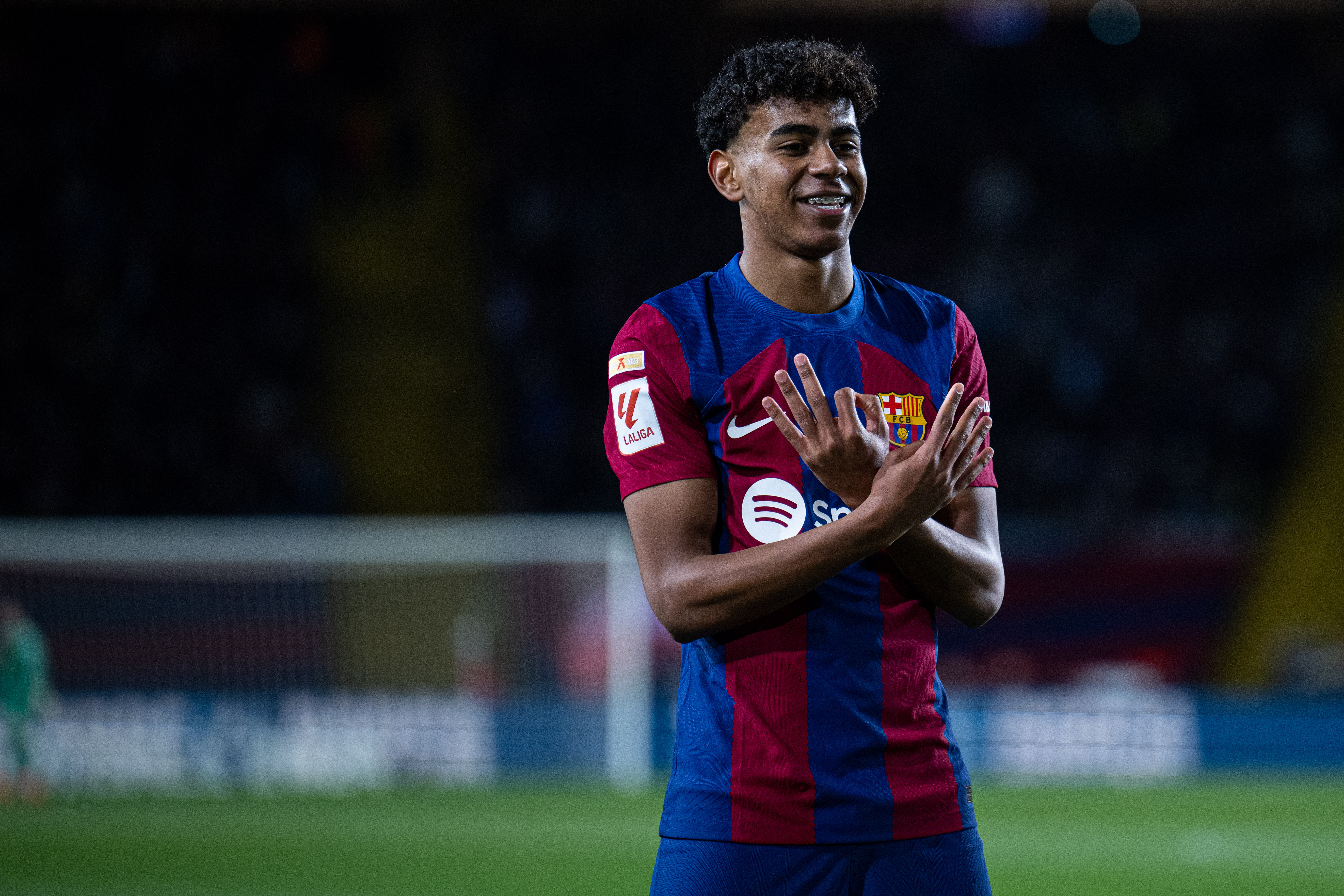 Lamine Yamal youngest player to score twice in a La Liga match