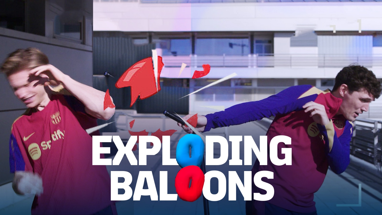 Exploding Balloons with Andreas Christensen and Frenkie De Jong
