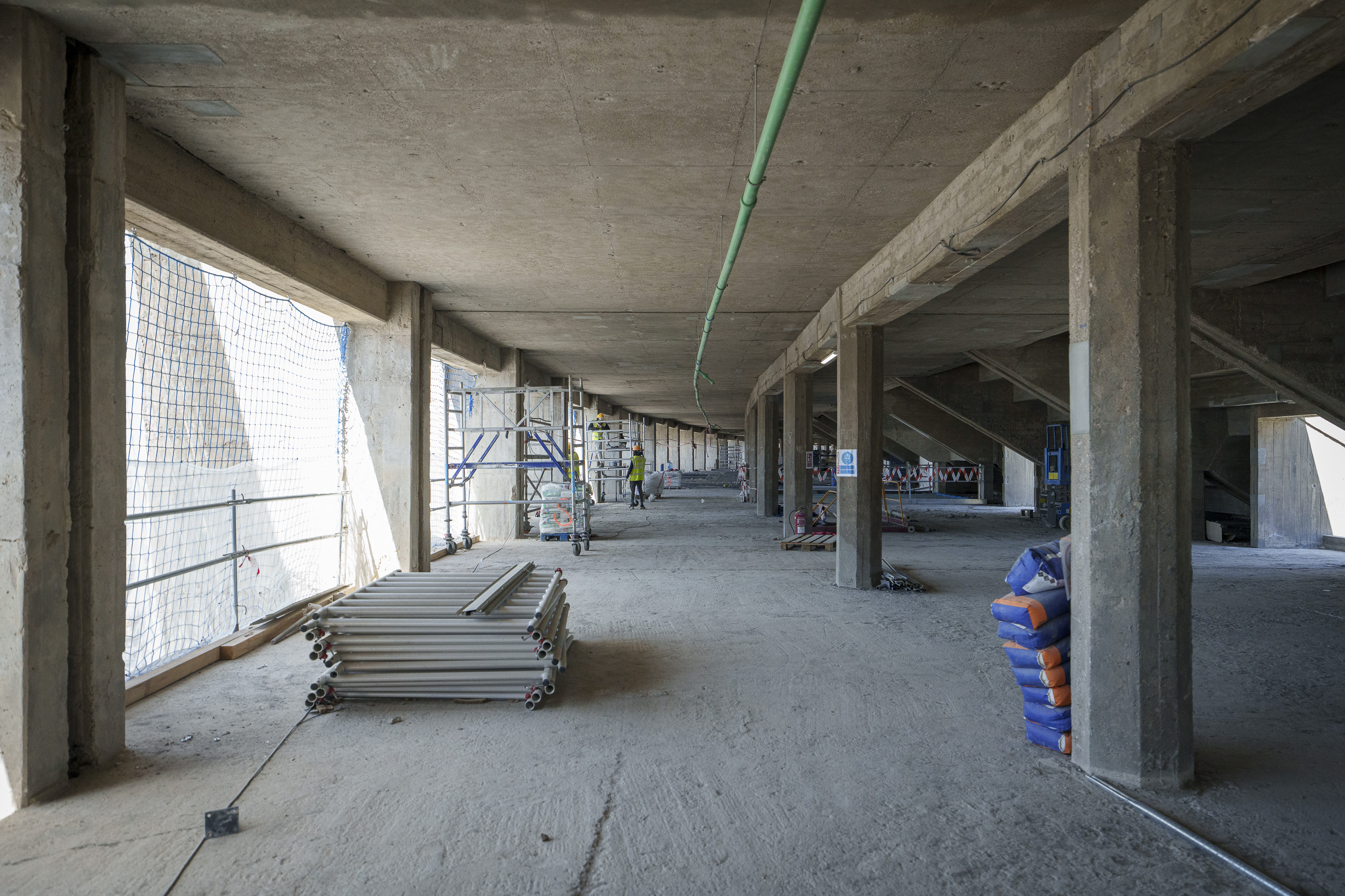 Espai Barça construction work in April