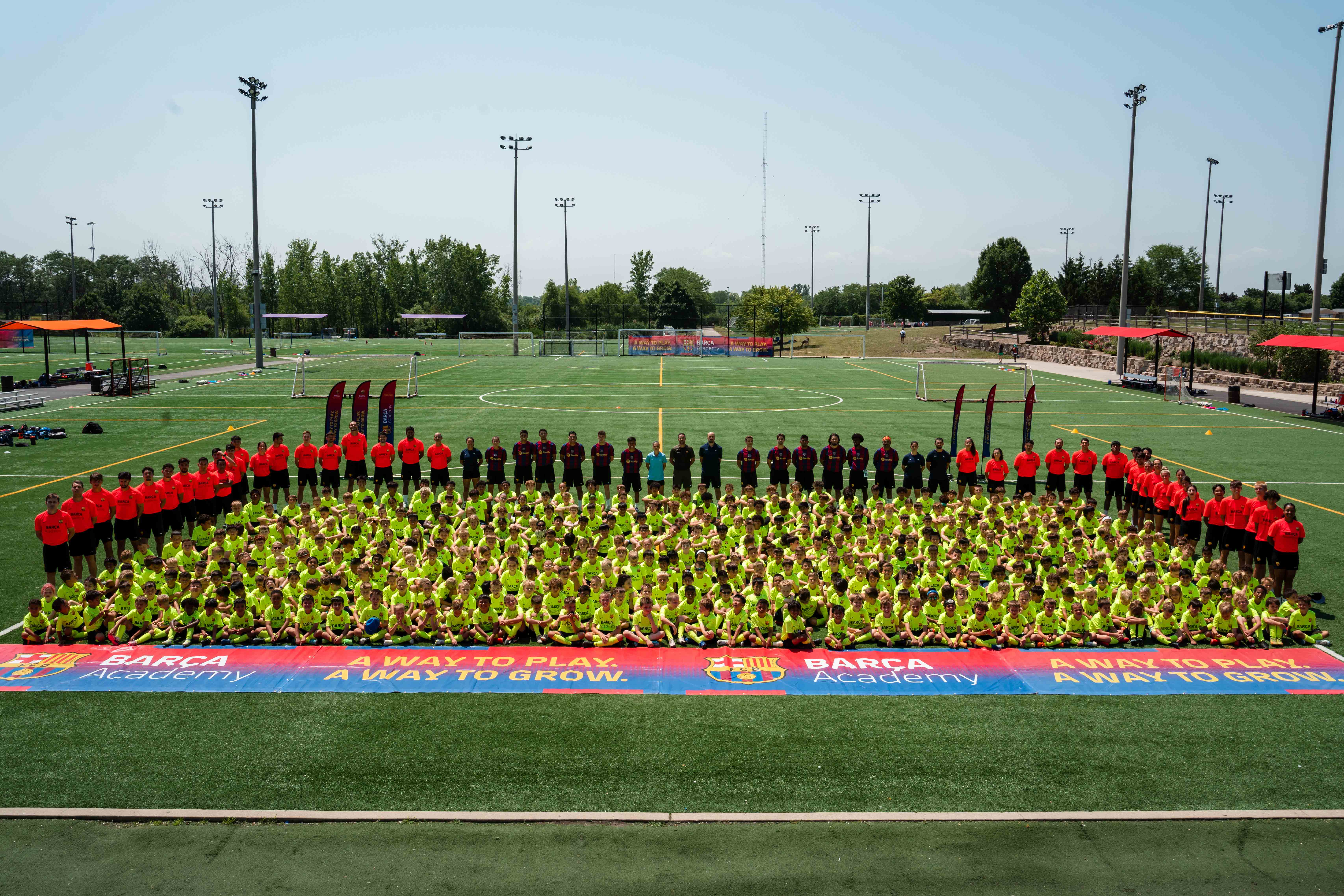 Great turnout for football campus in the USA