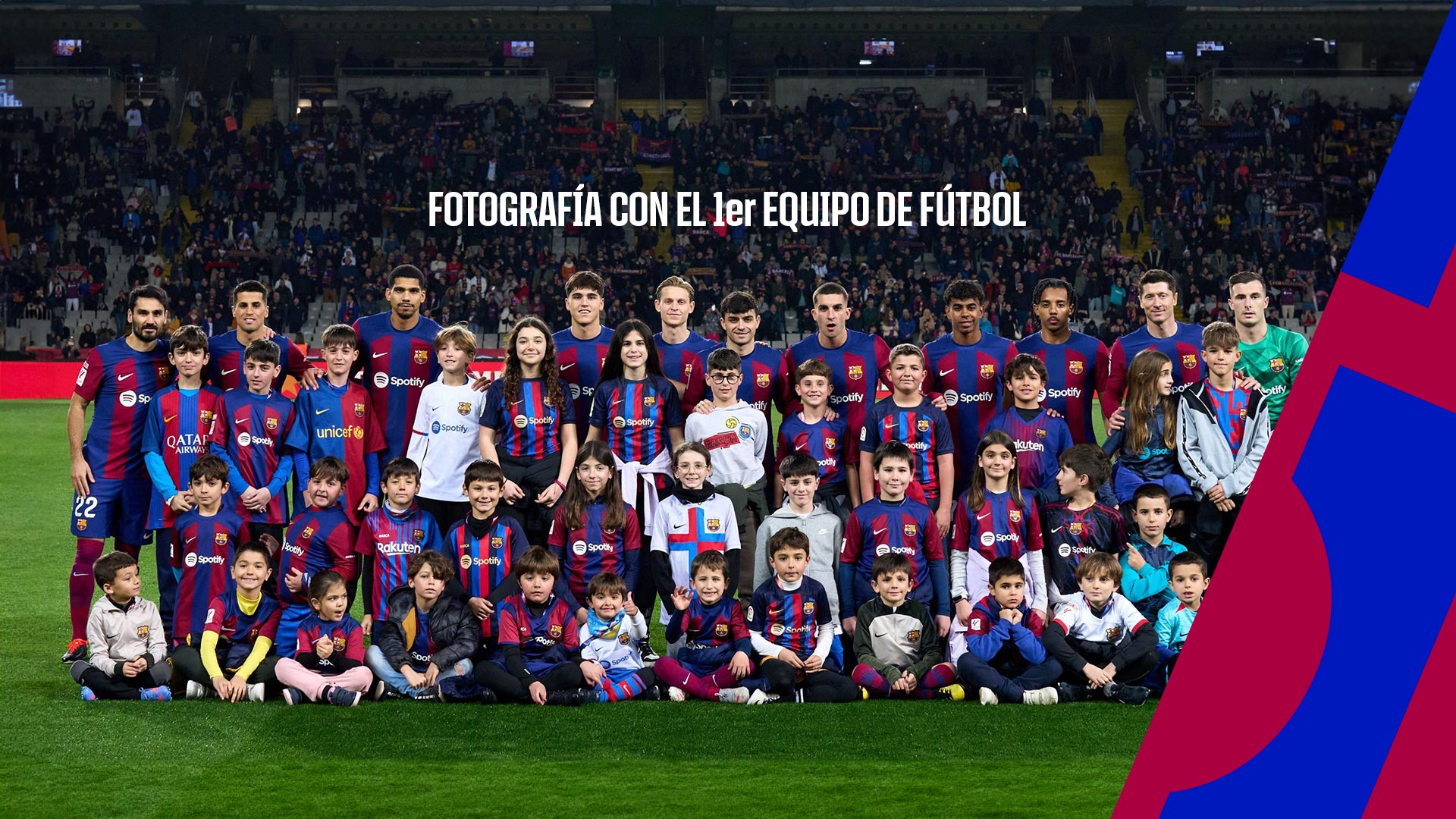 Fotografíate con el primer equipo del Barça