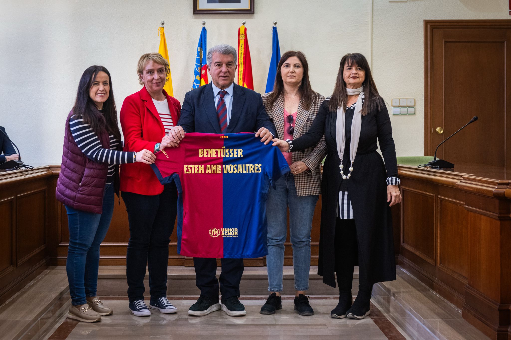 Barça visits the three towns most affected by the DANA flooding