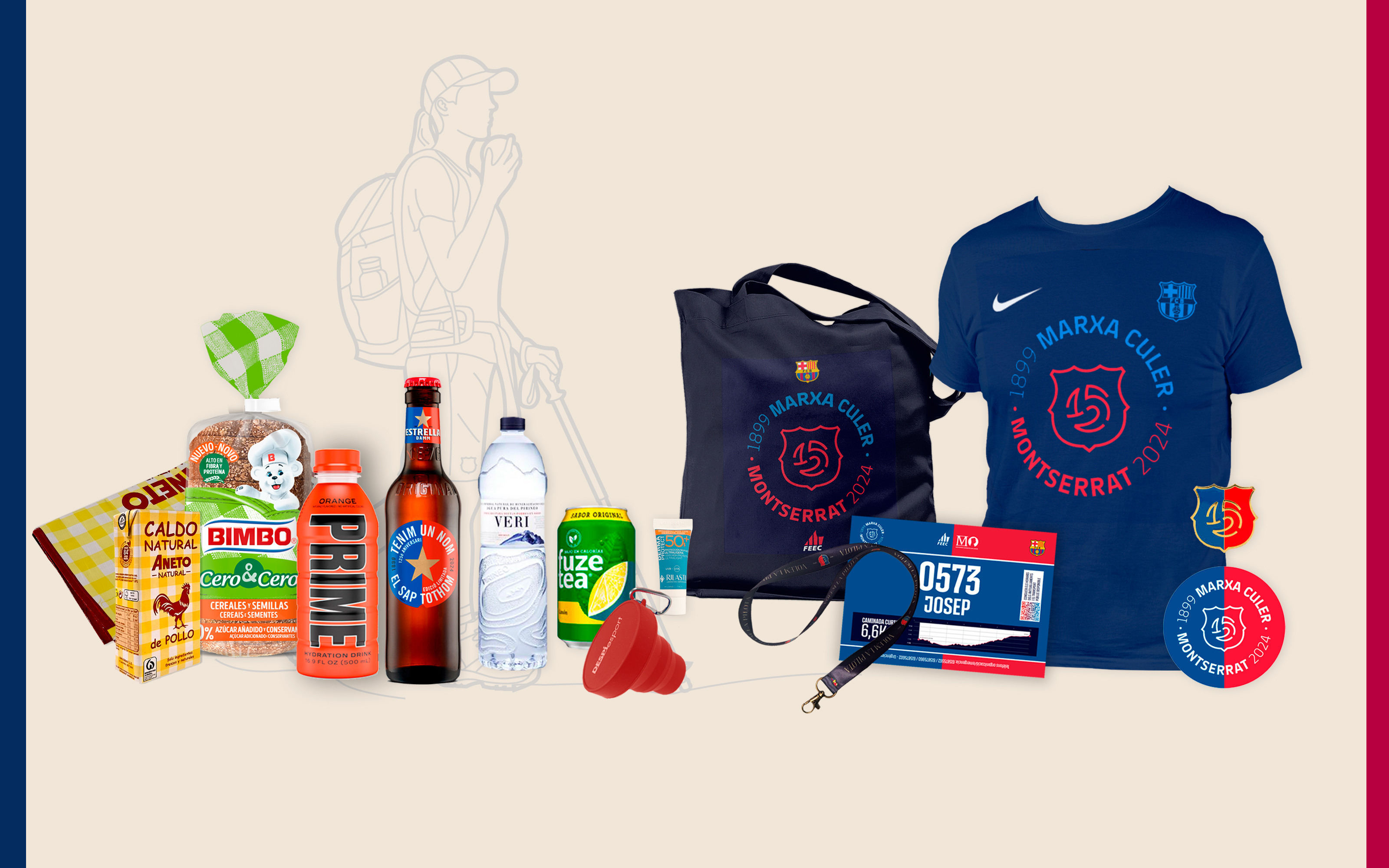 Una bolsa bien llena para quien participe en la Marxa Culer