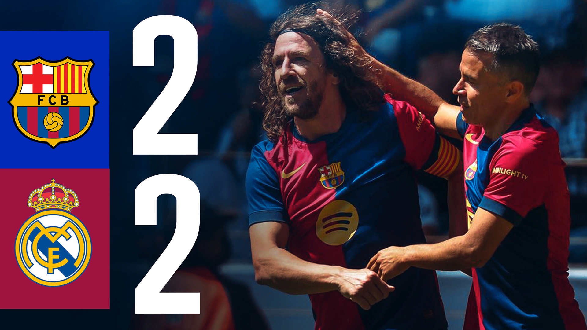 Barça Legends 2-2 (7-8 pens) Real Madrid Leyendas