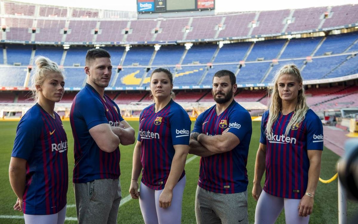 Crossfit stars visit the Camp Nou