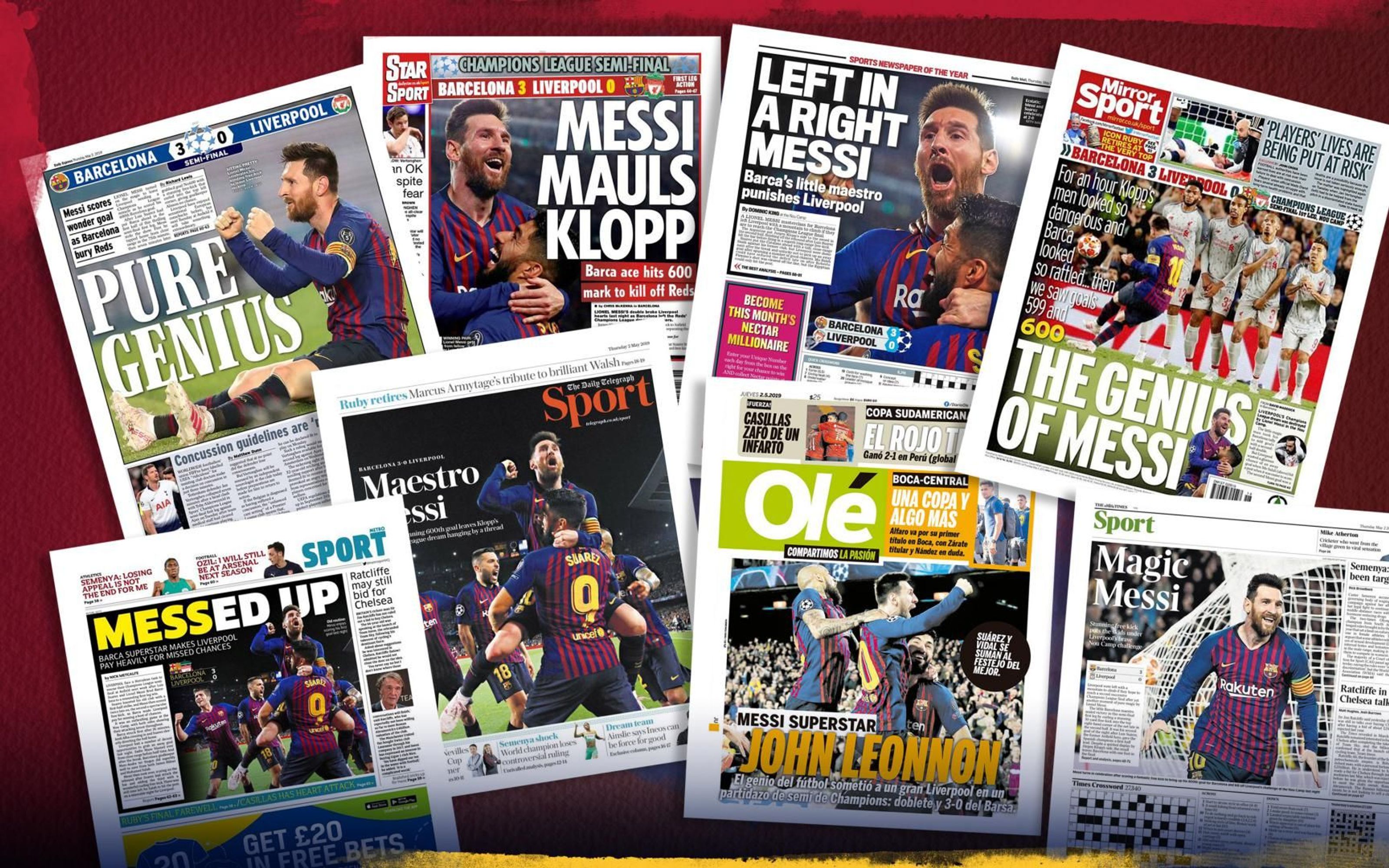 La prensa mundial elogia a Messi