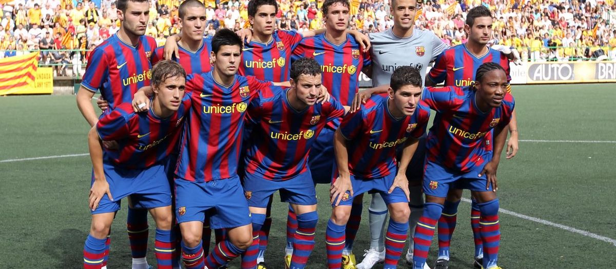 Barça B's promotion in 2010