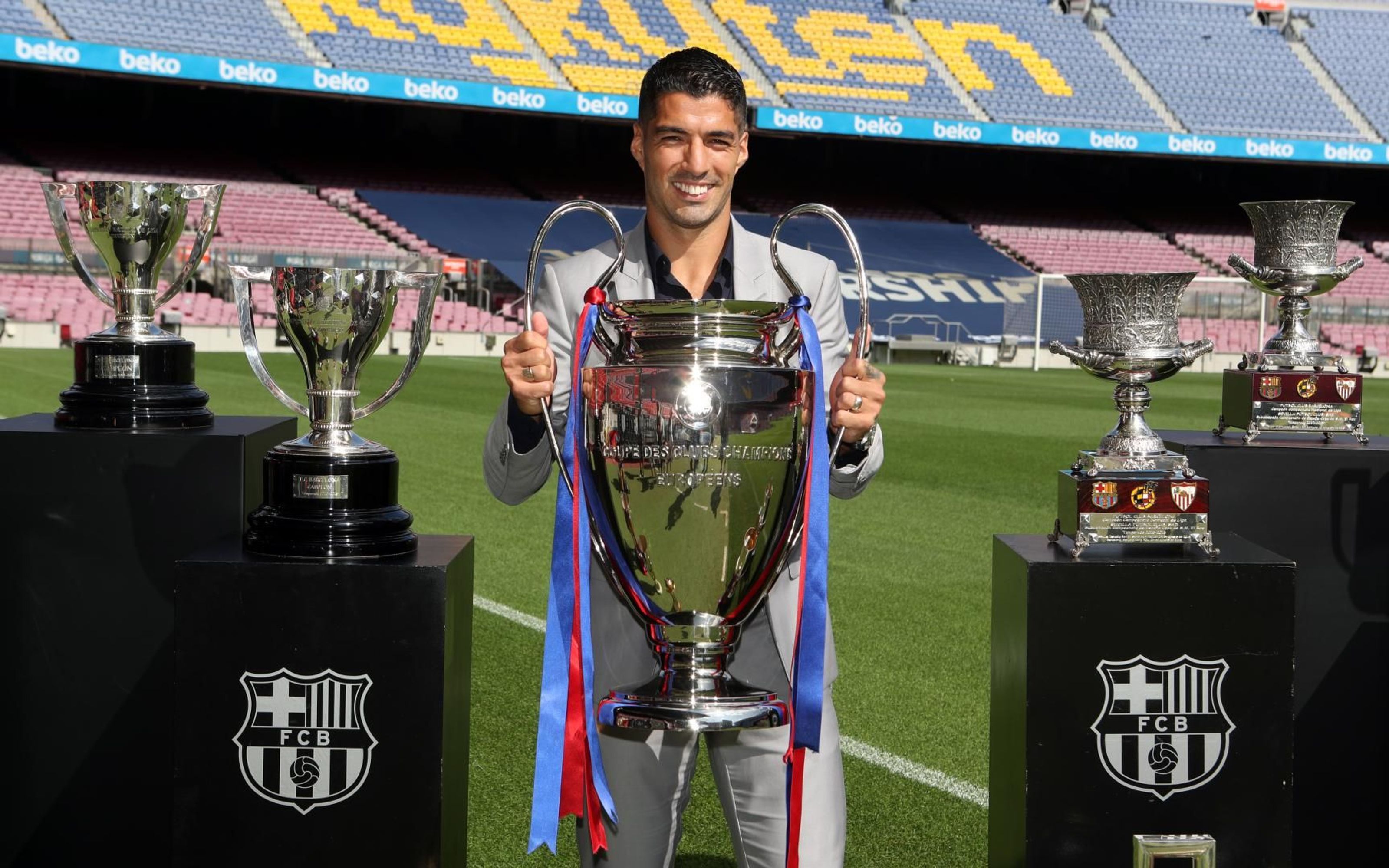 The farewell to Luis Suárez, in pictures