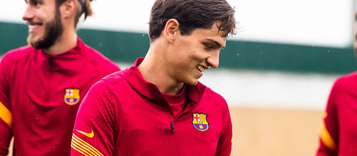 Andrés Solano's first workout with Barça B