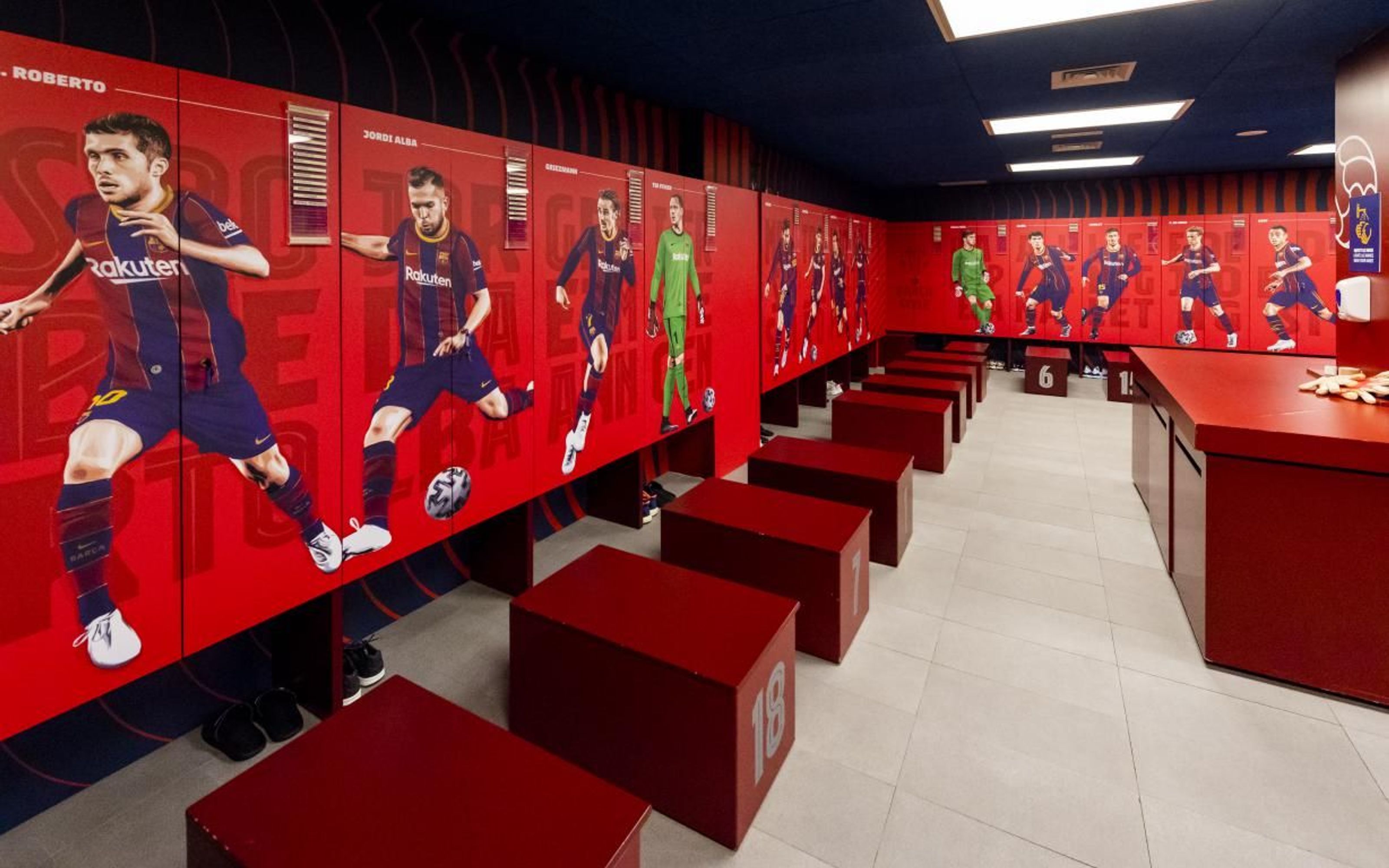 The new Barça dressing room