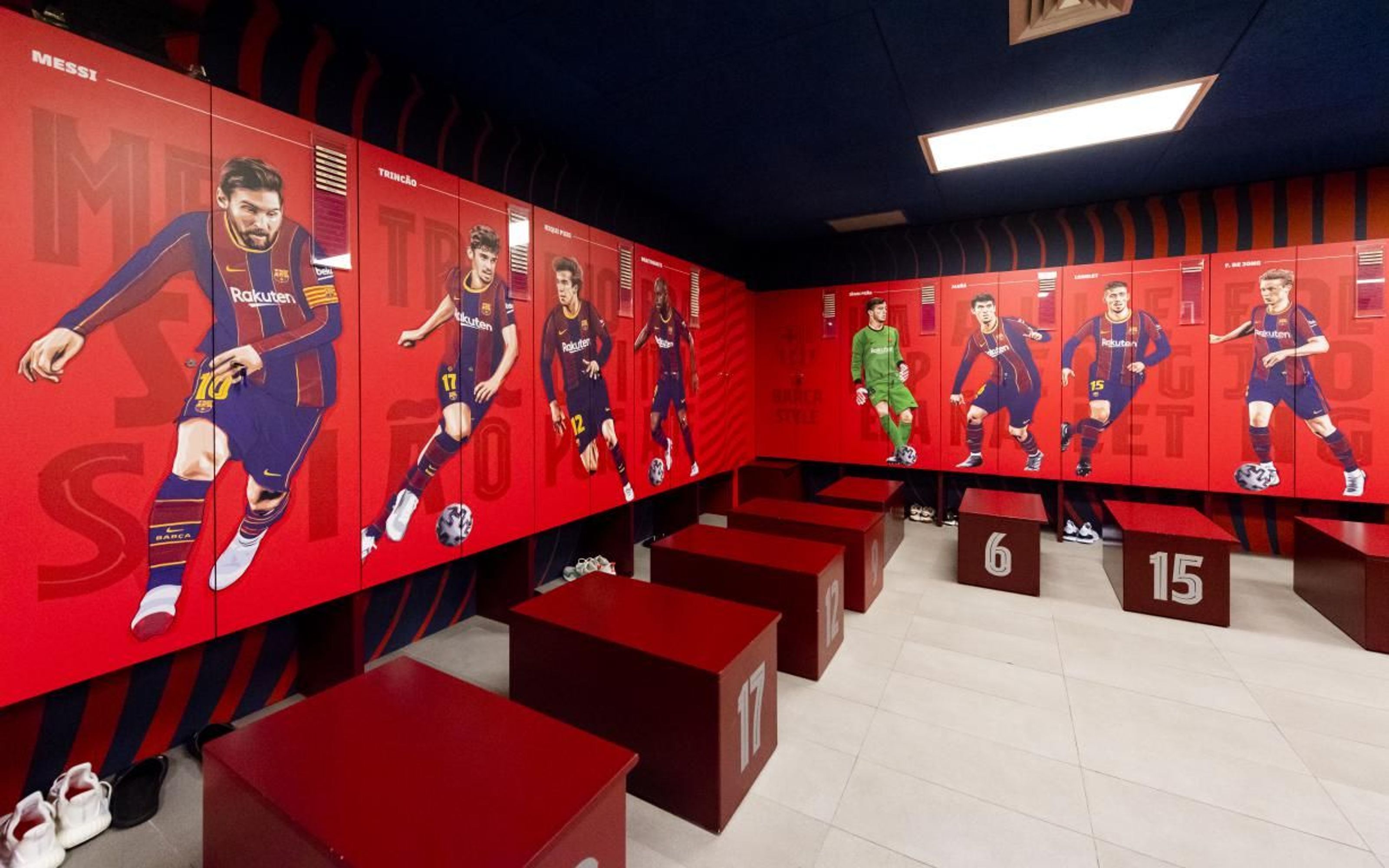 The new Barça dressing room
