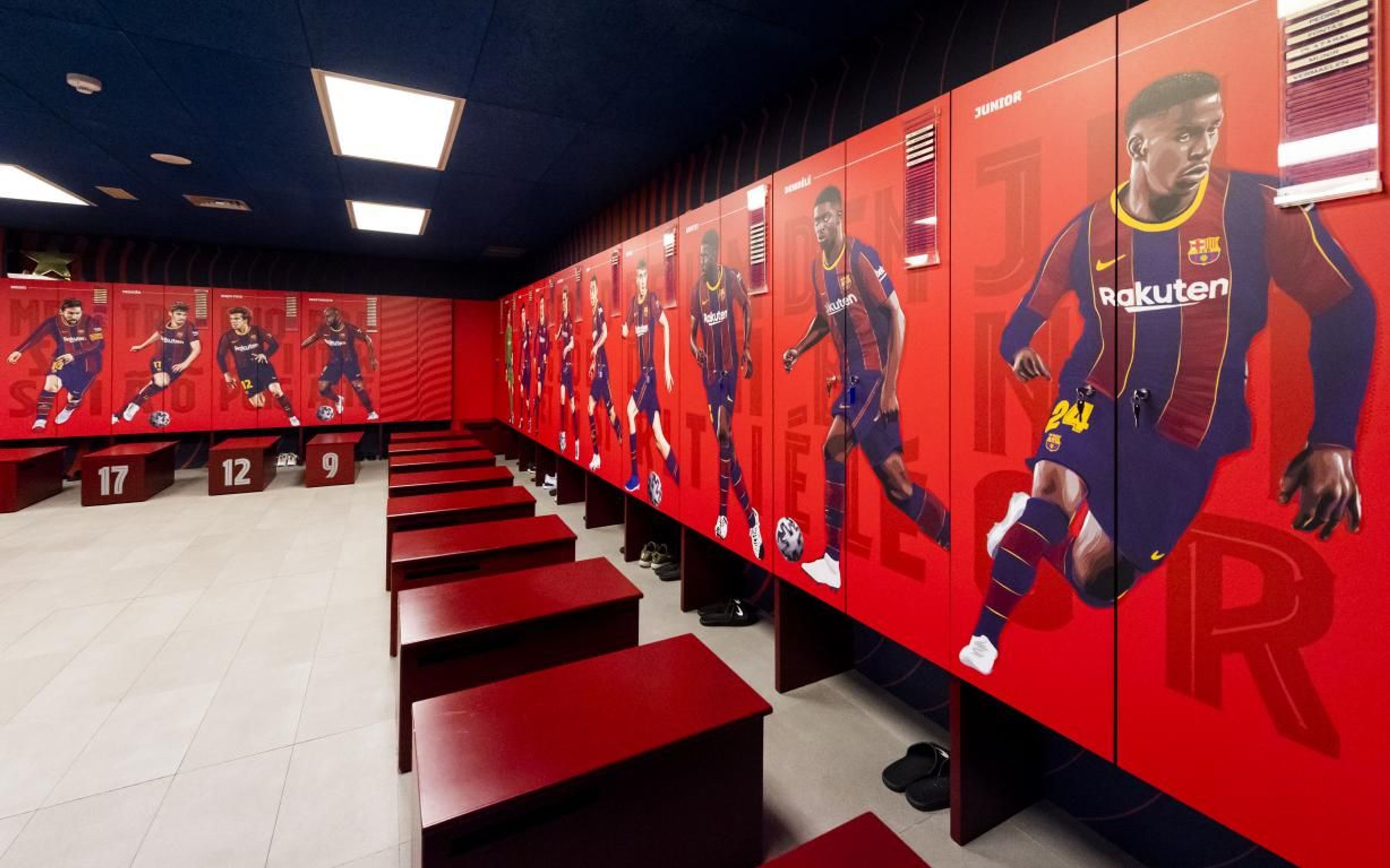 The new Barça dressing room