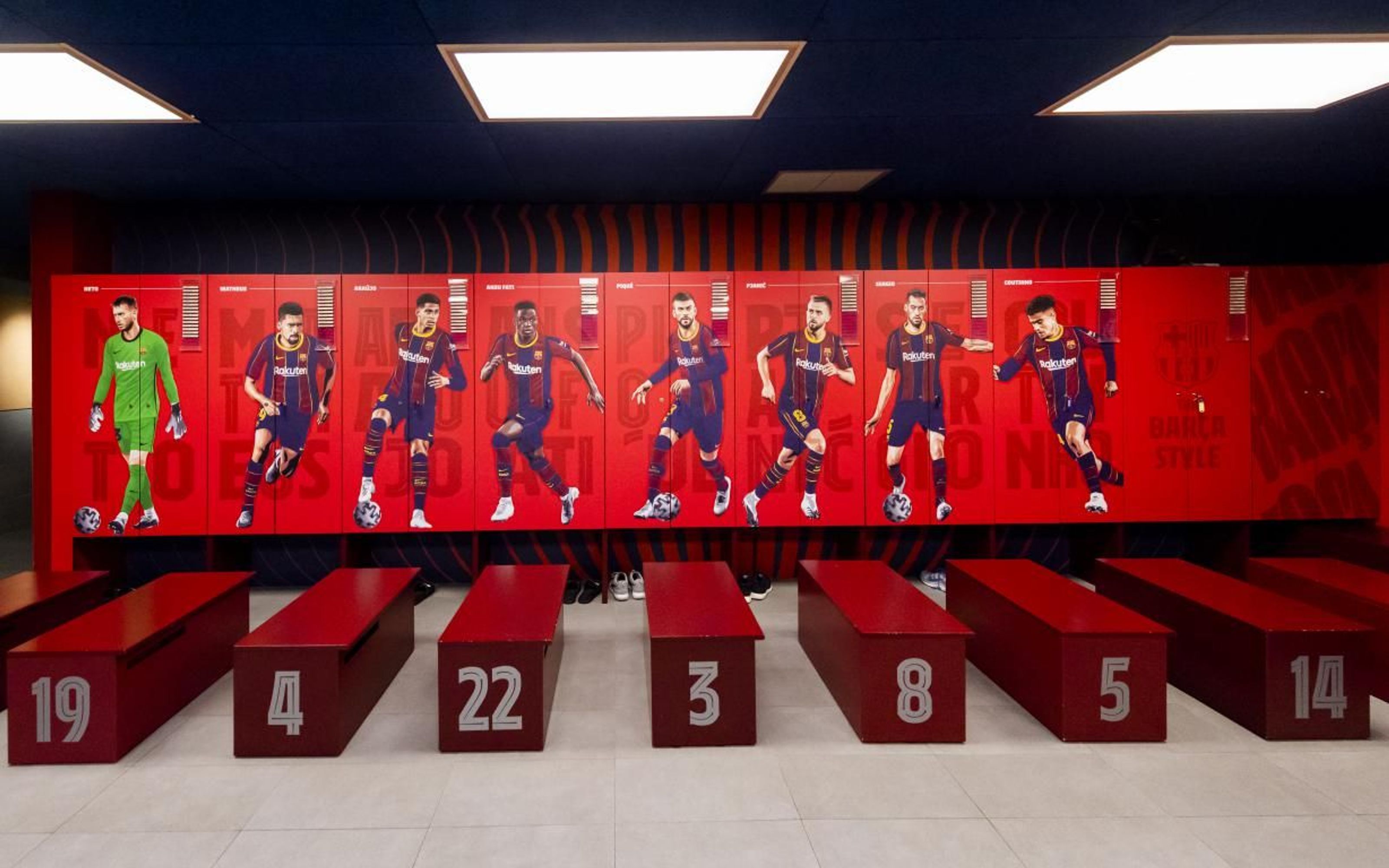The new Barça dressing room