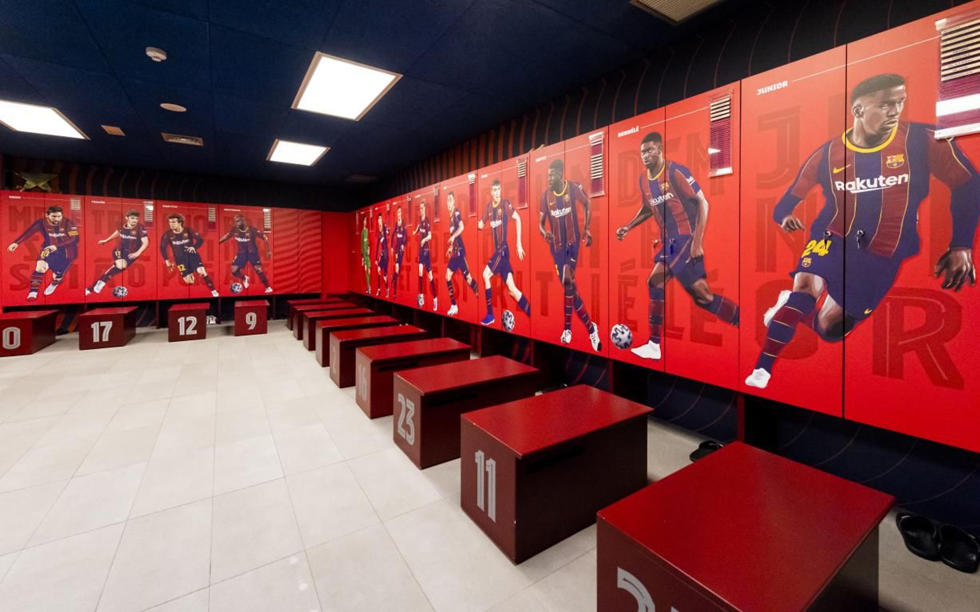 The new Barça dressing room