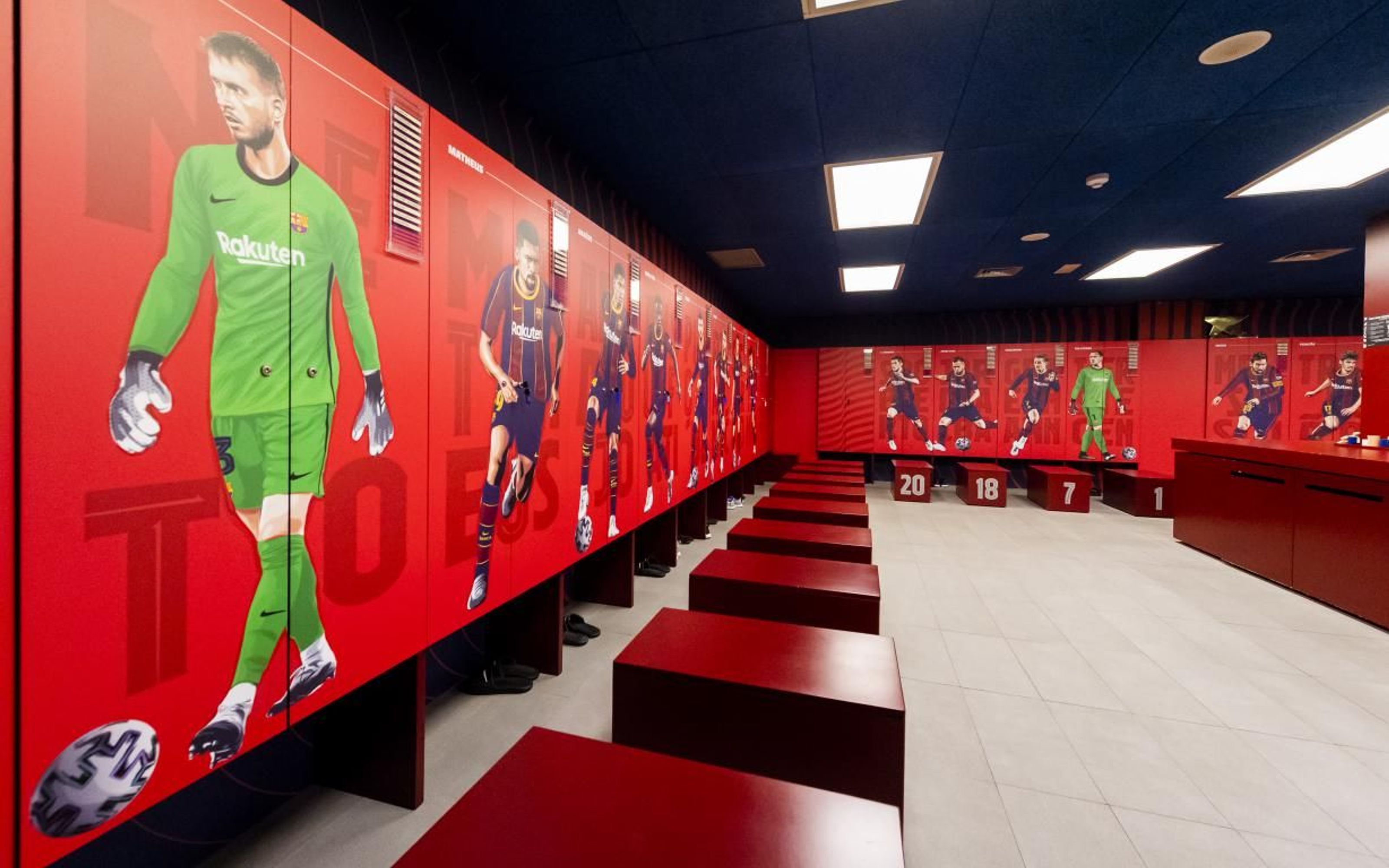 The new Barça dressing room