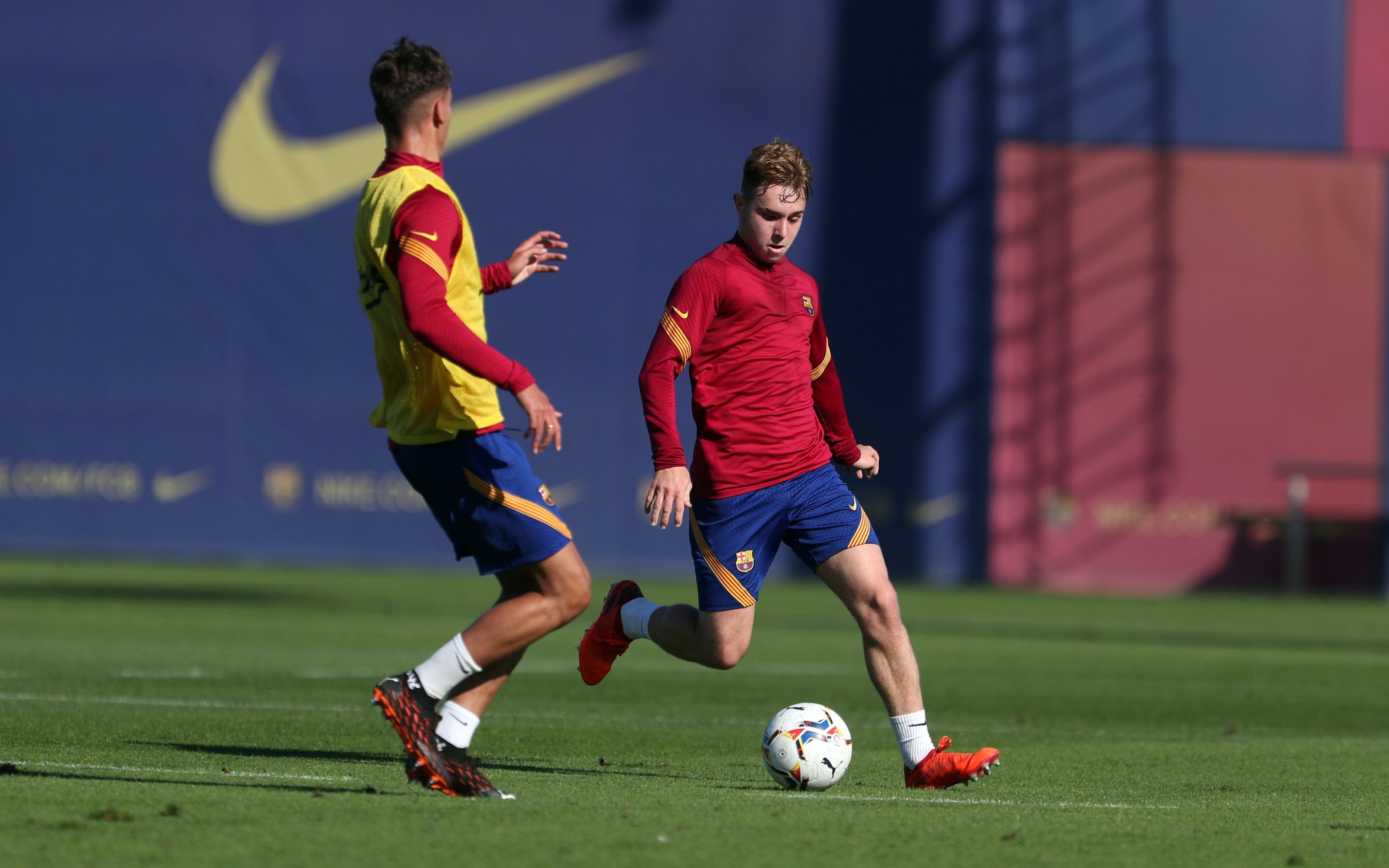 First team and Barça B train together