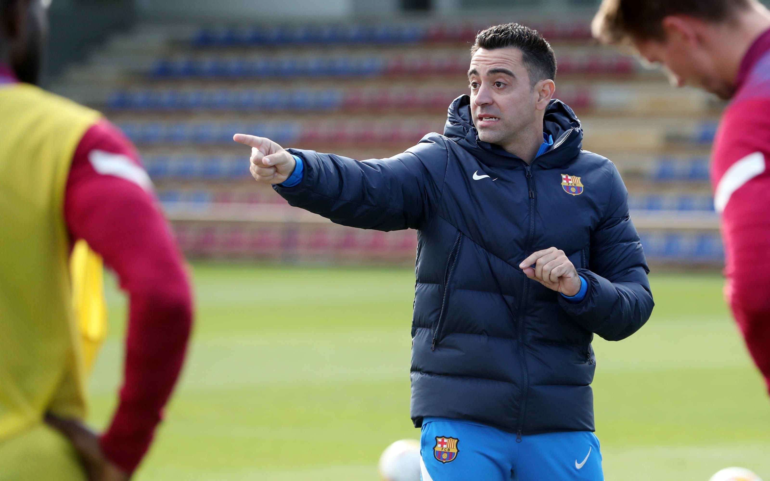Xavi's first training session