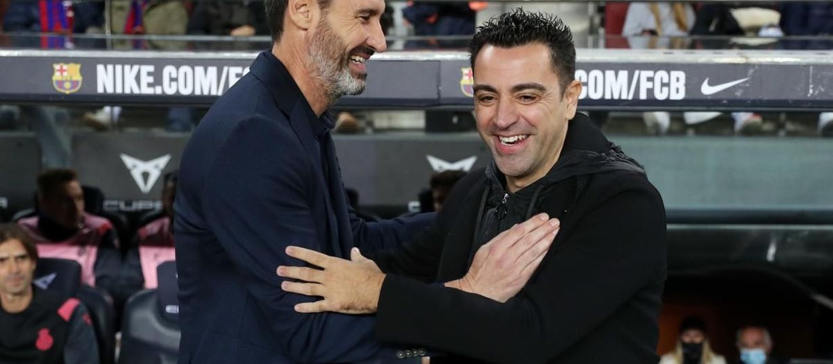 Xavi's debut as coach in photos