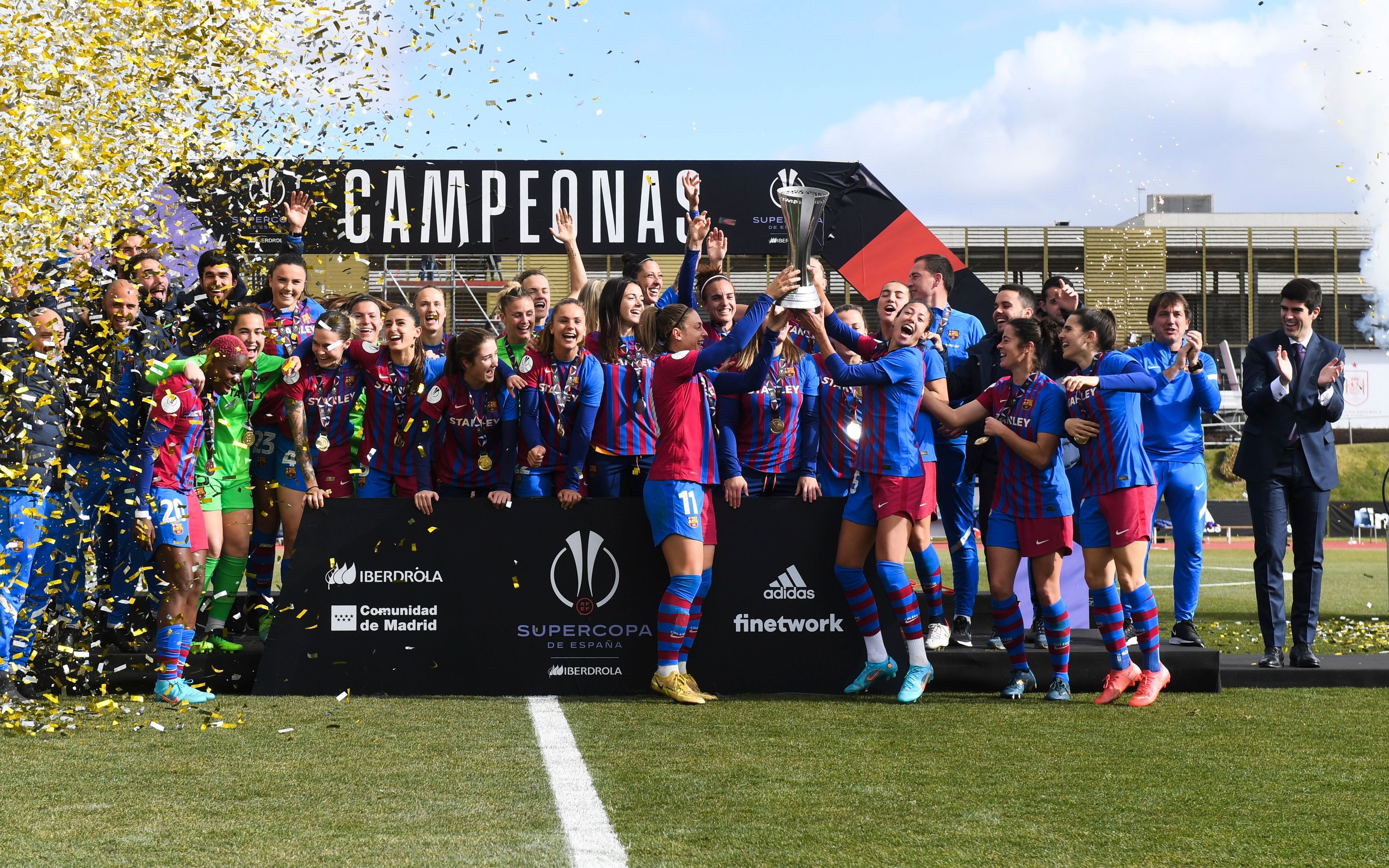 Super Cup victory celebrations