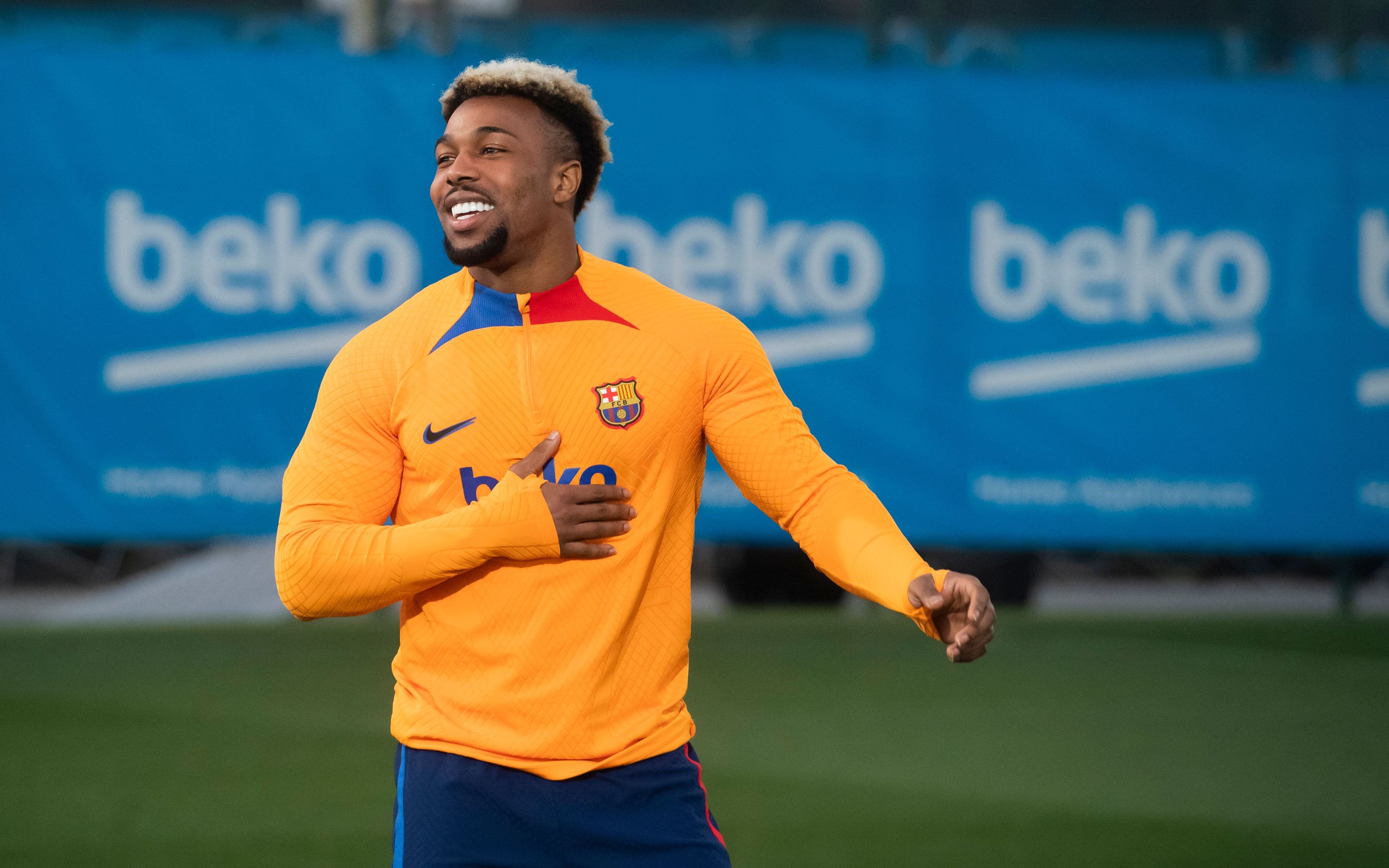 El primer entrenamiento de Adama, en imágenes