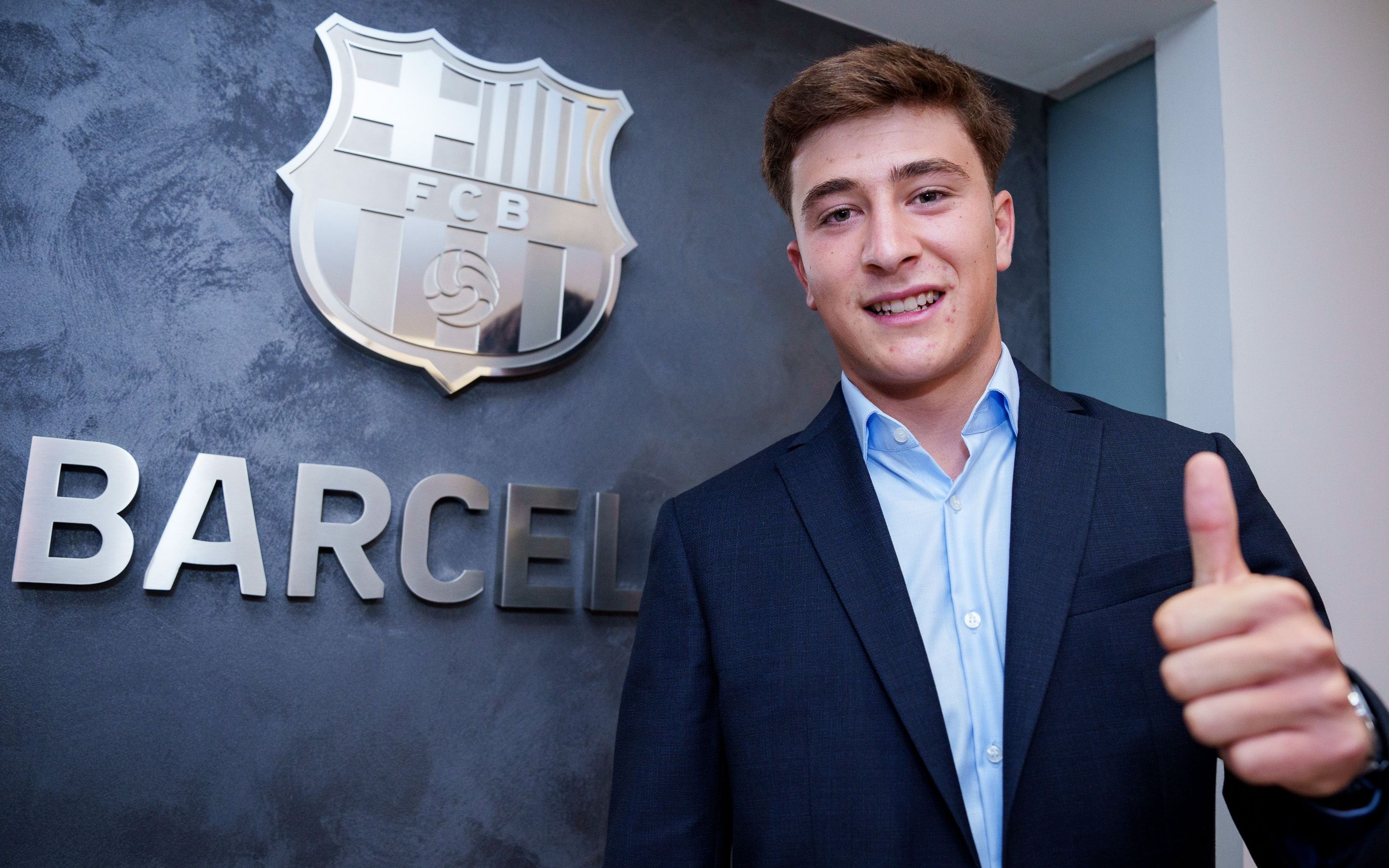 Pablo Torre kitted out in blaugrana