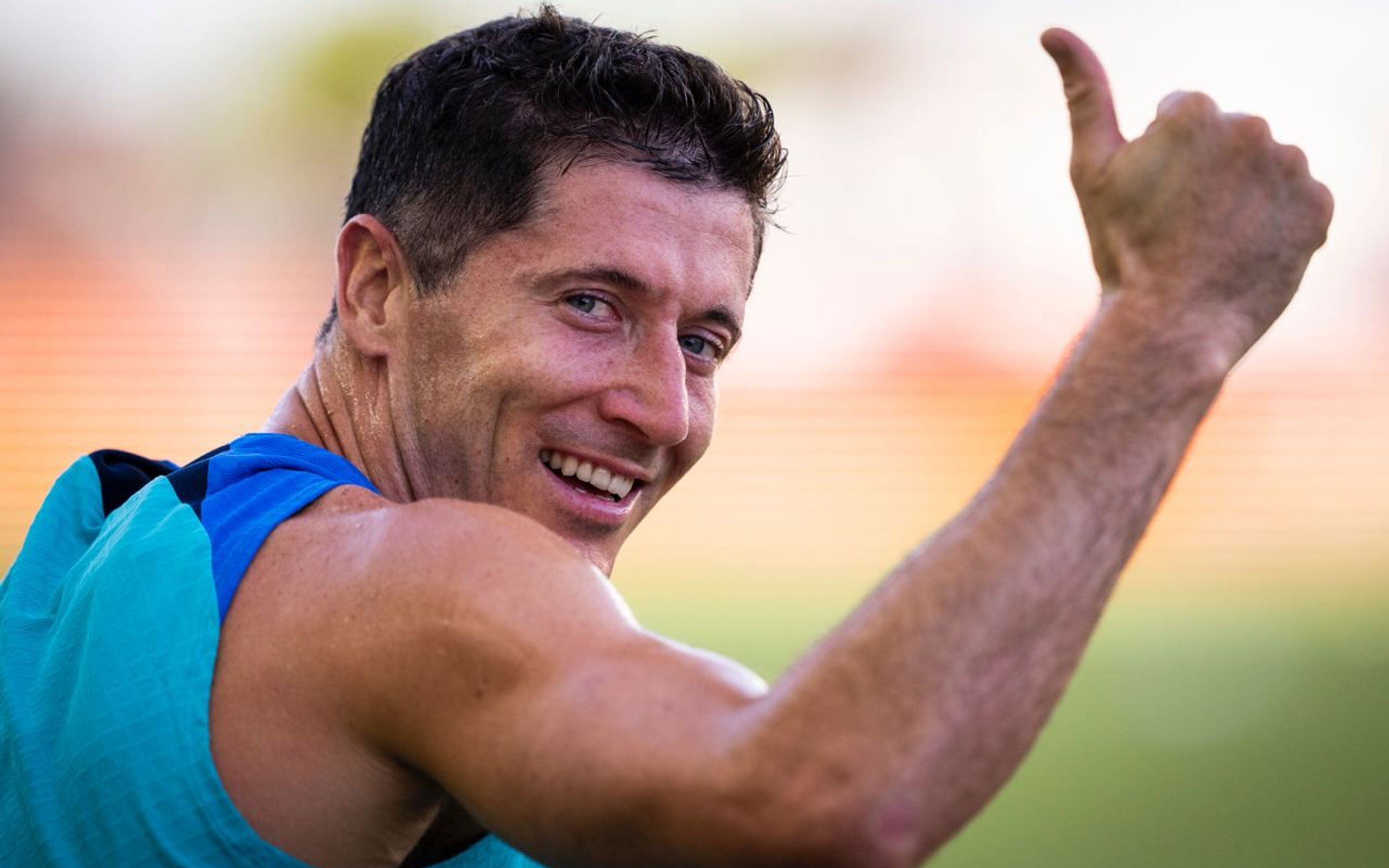 Lewandowski training in Miami