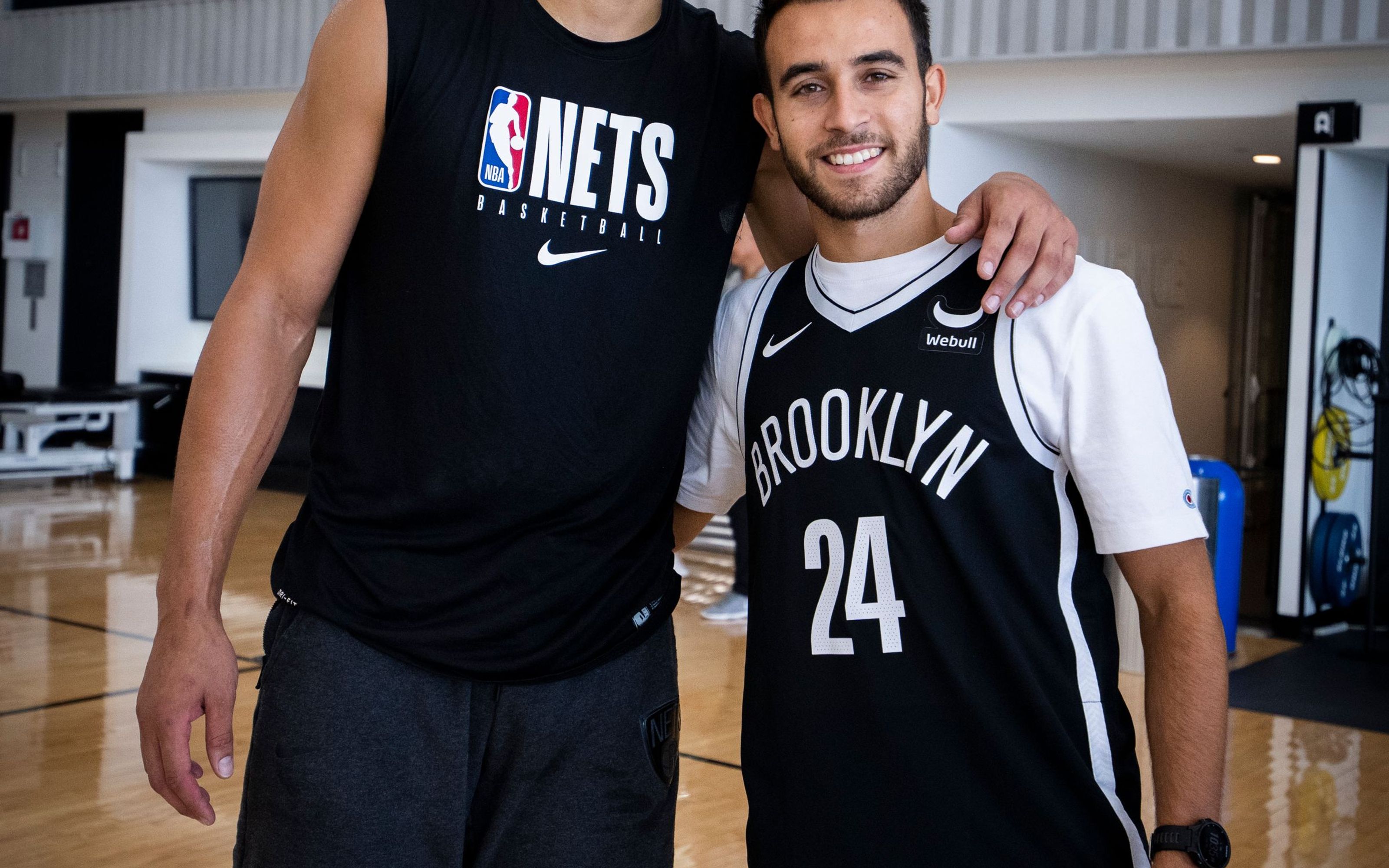 Barça players meet Brooklyn Nets