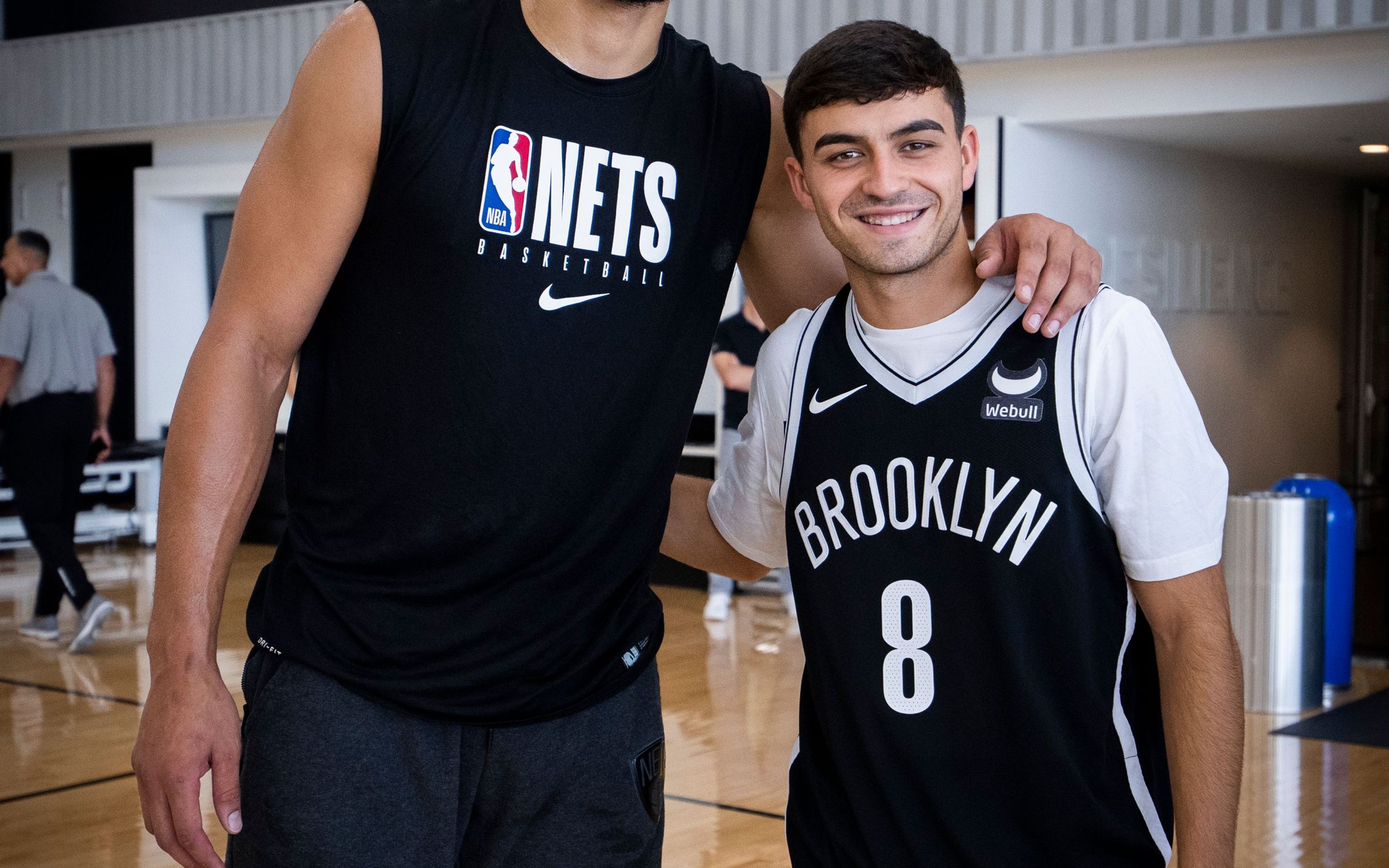Barça players meet Brooklyn Nets