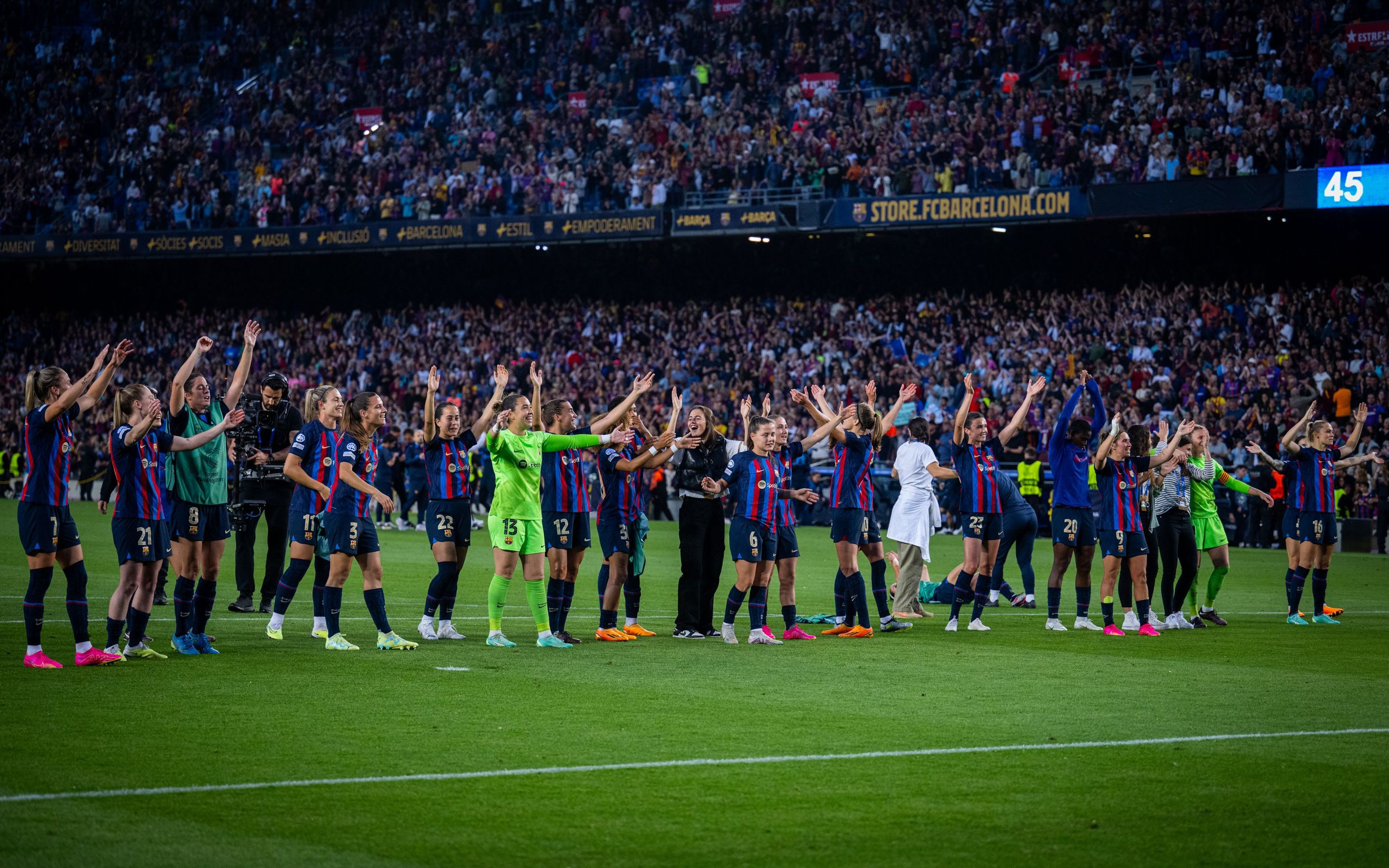 La celebración del Femenino en el Spotify Camp Nou, en imágenes