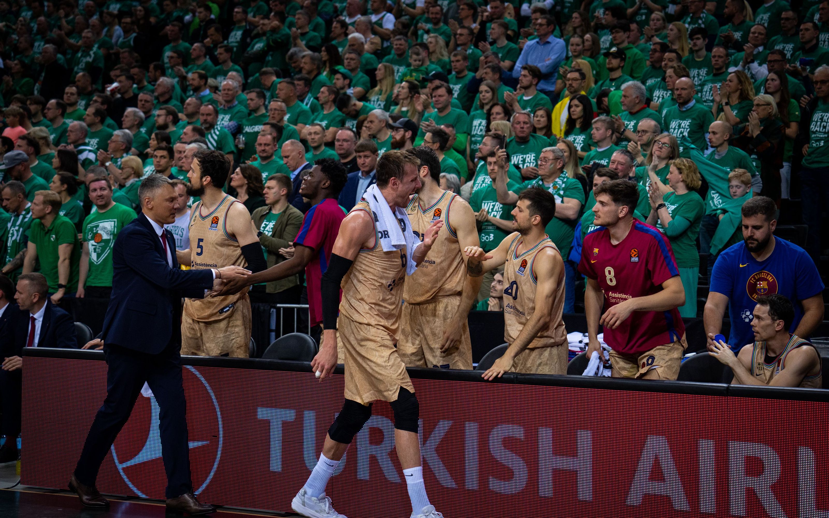 Celebrating qualification for the Final Four!