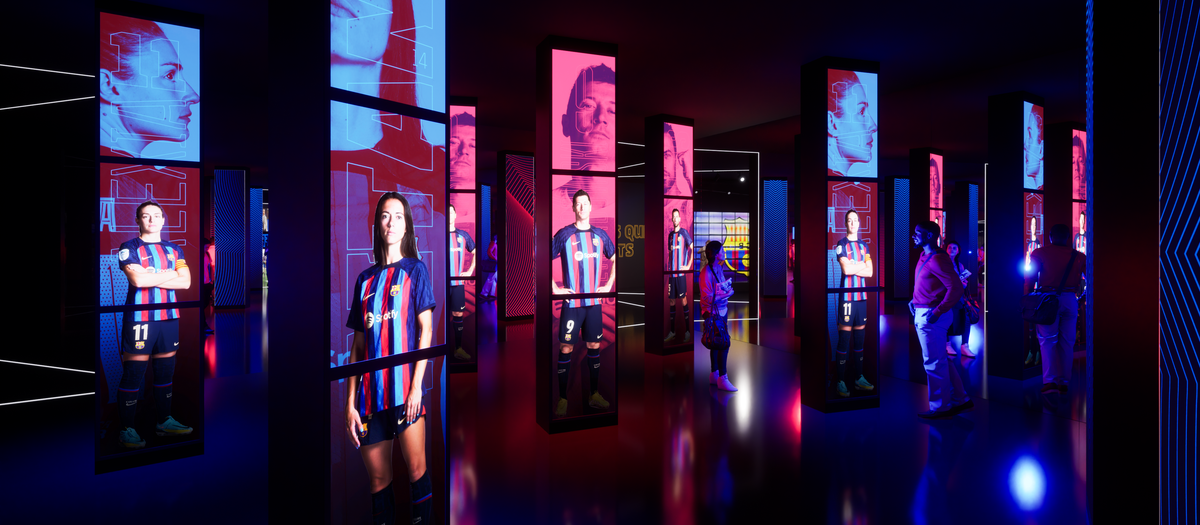 Inside the FC Barcelona Museum
