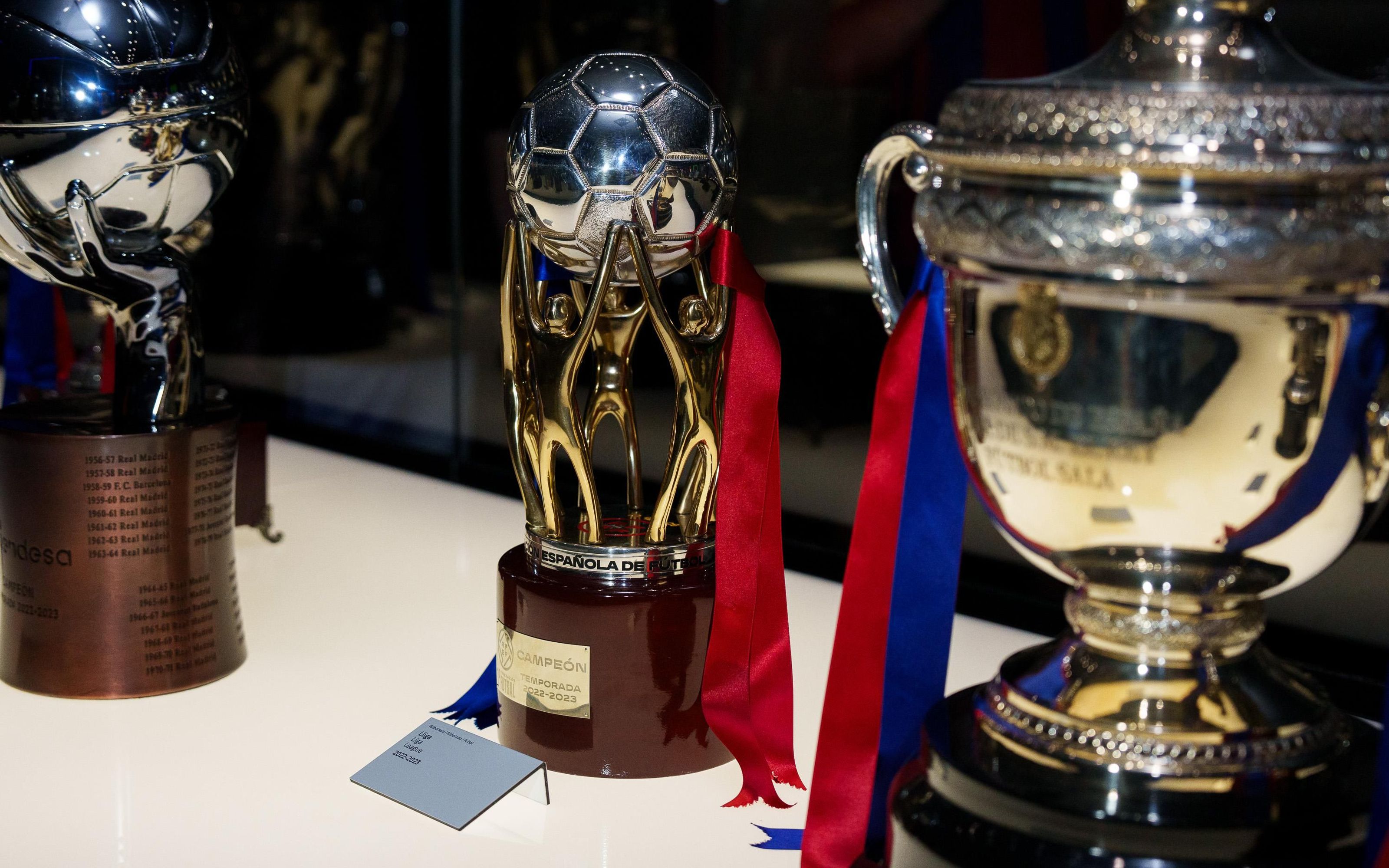 Futsal league trophy in the museum
