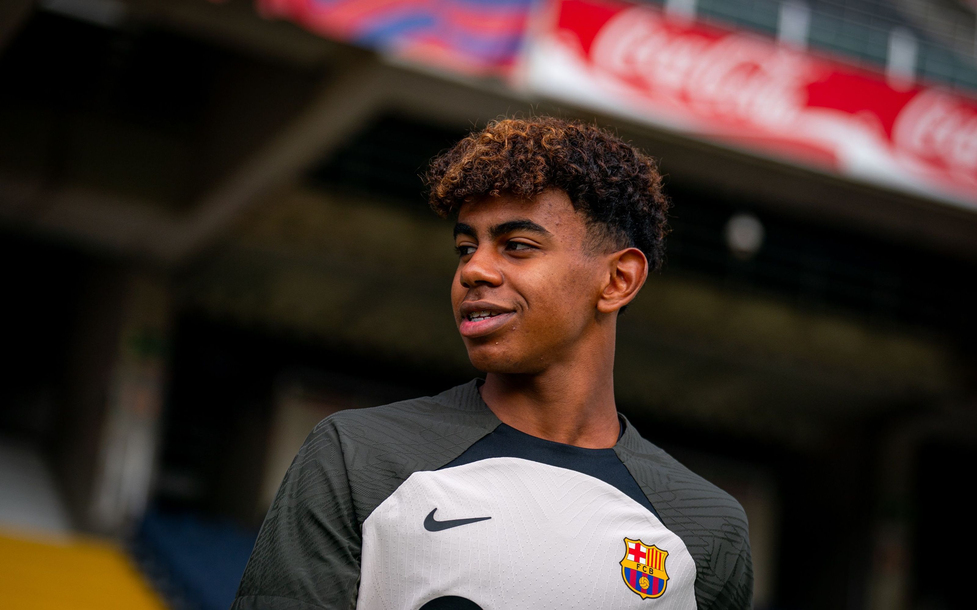 Training at the Estadi Olímpic ahead of Barça v Cádiz