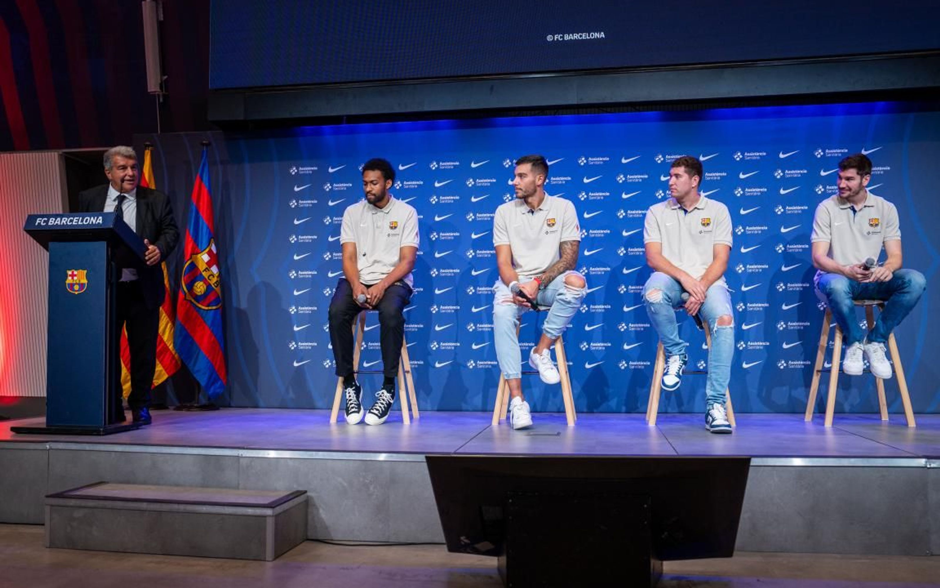 Presentation of the four new Barça basketball signings