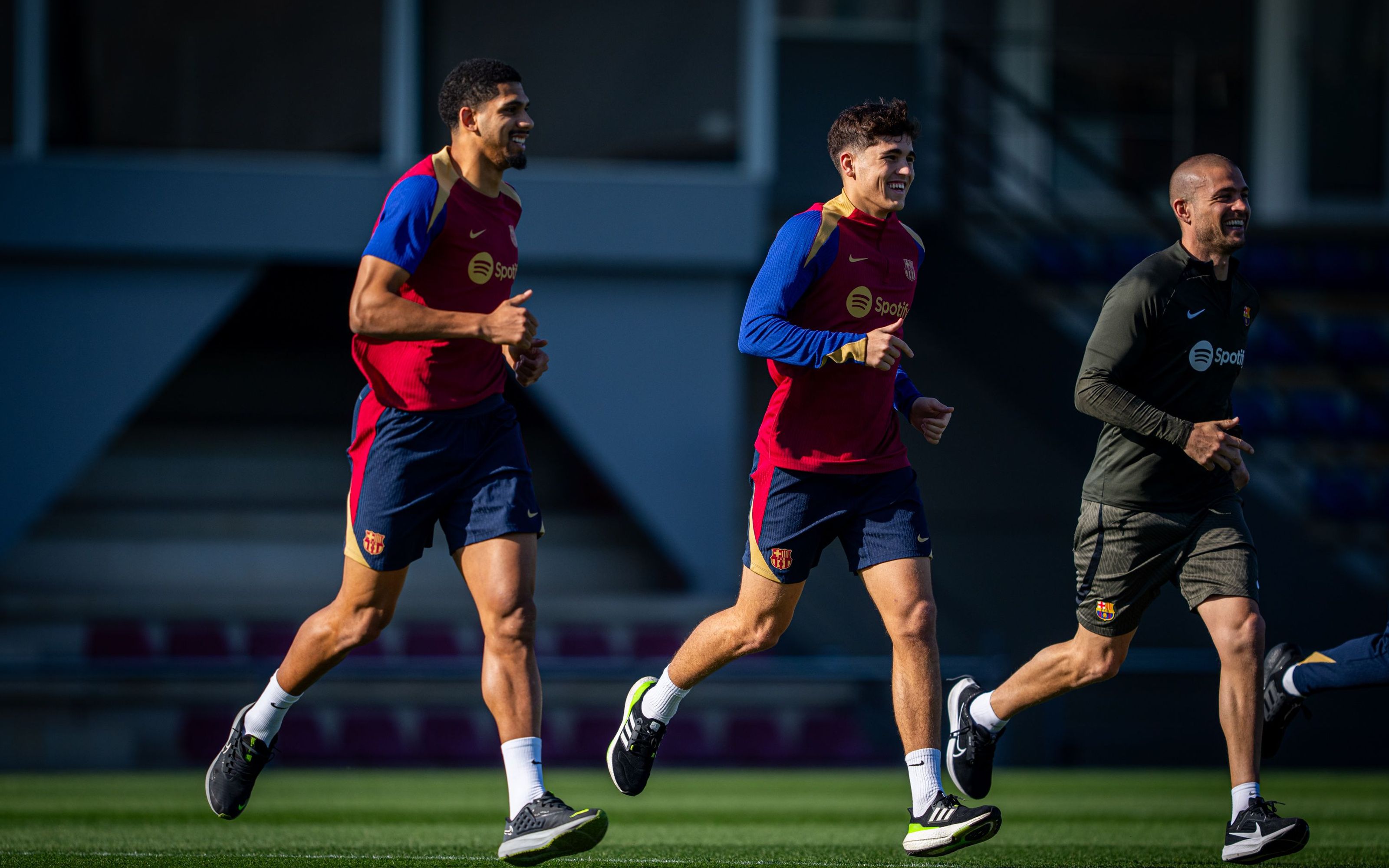 Entrenamiento después de ganar a Osasuna