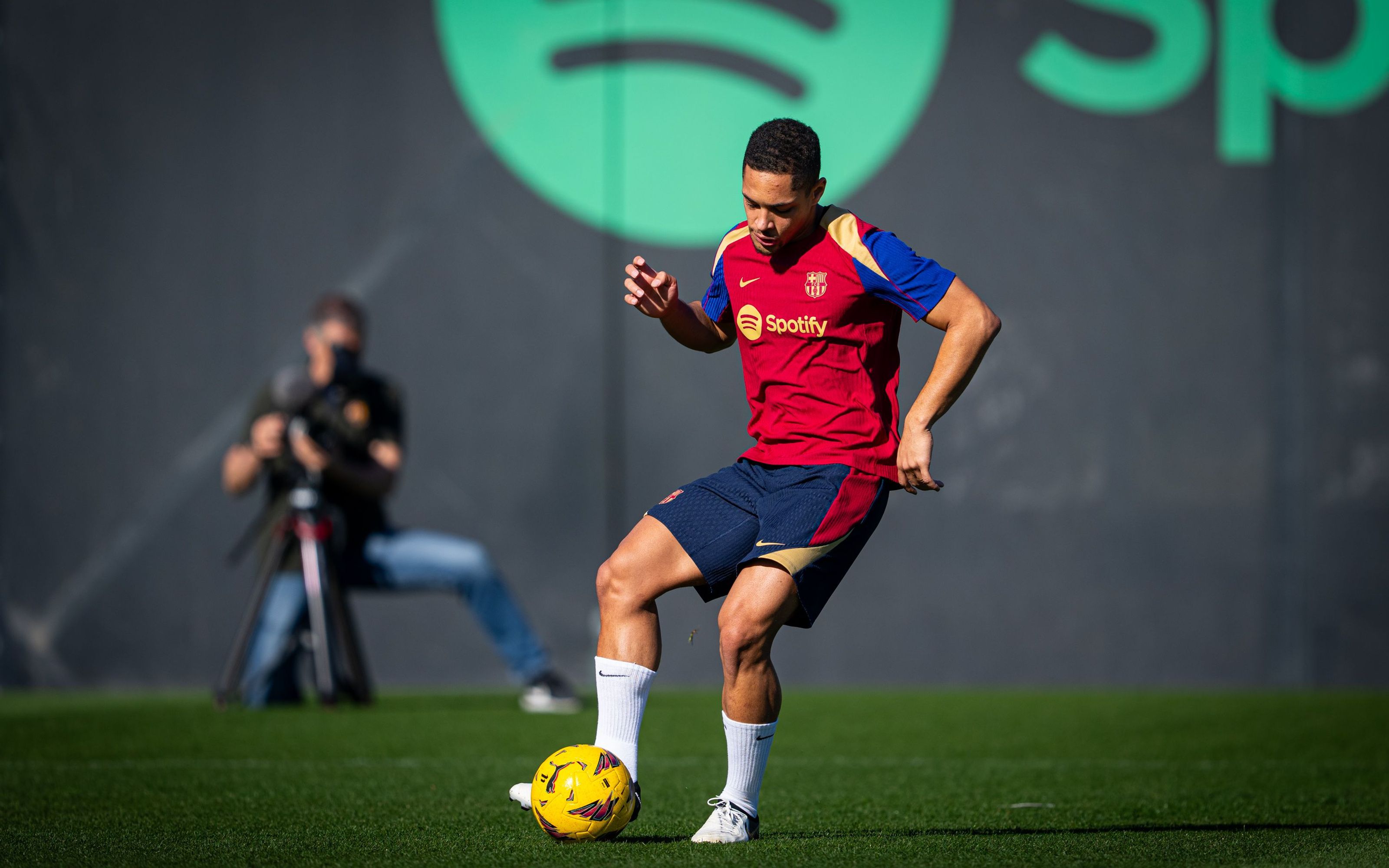 Entrenamiento el día después de ganar en Vitoria