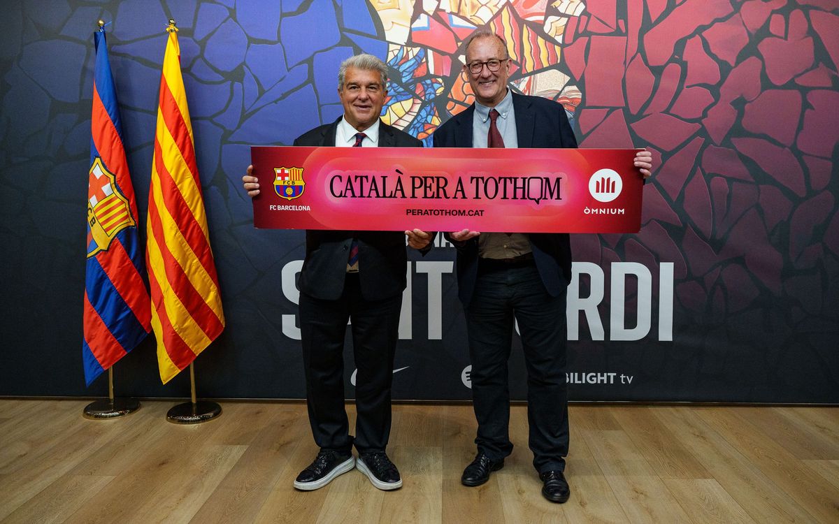 El FC Barcelona se suma a la campaña “Català per a Tothom” de Òmnium ...