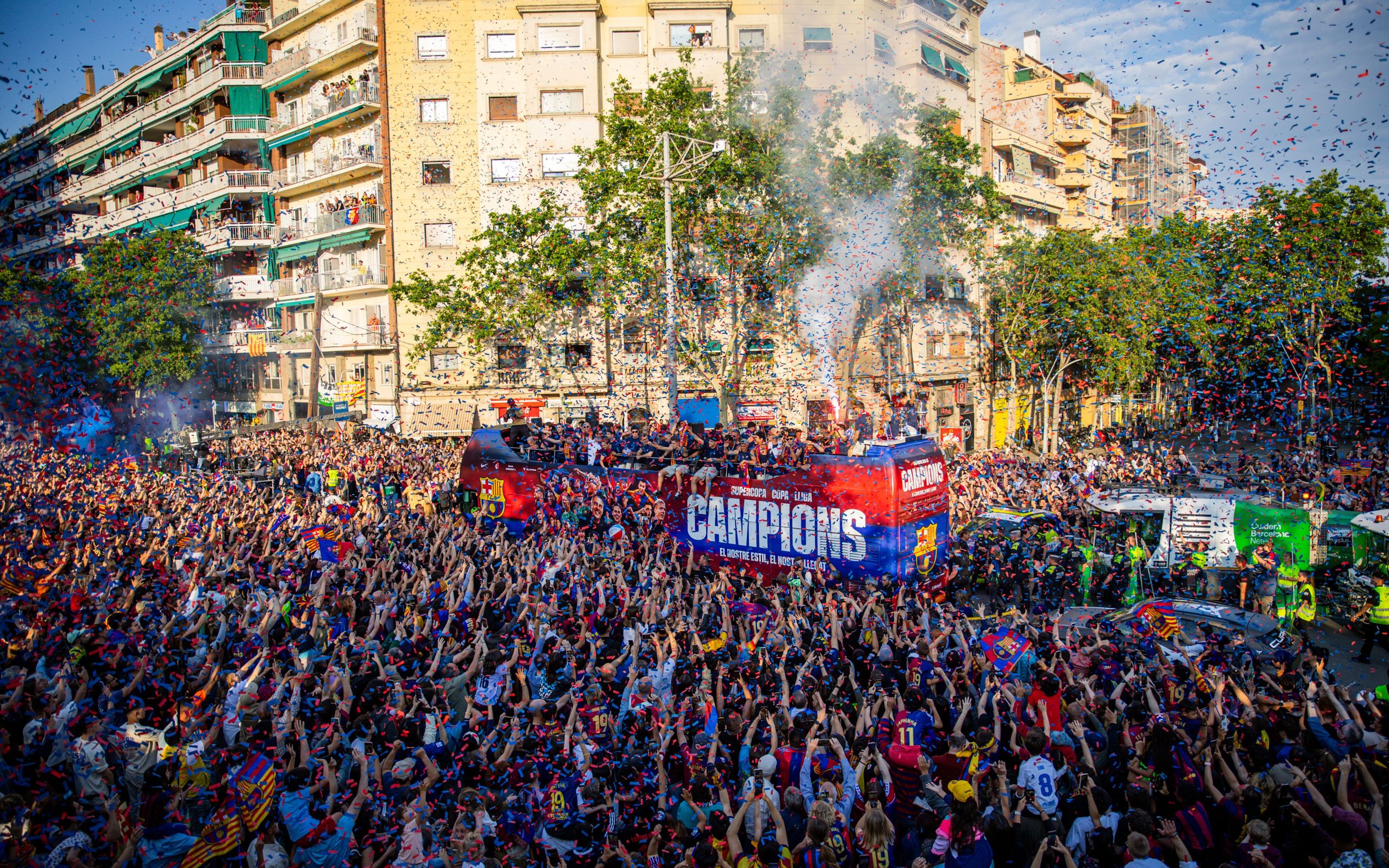 The victory parade in photos