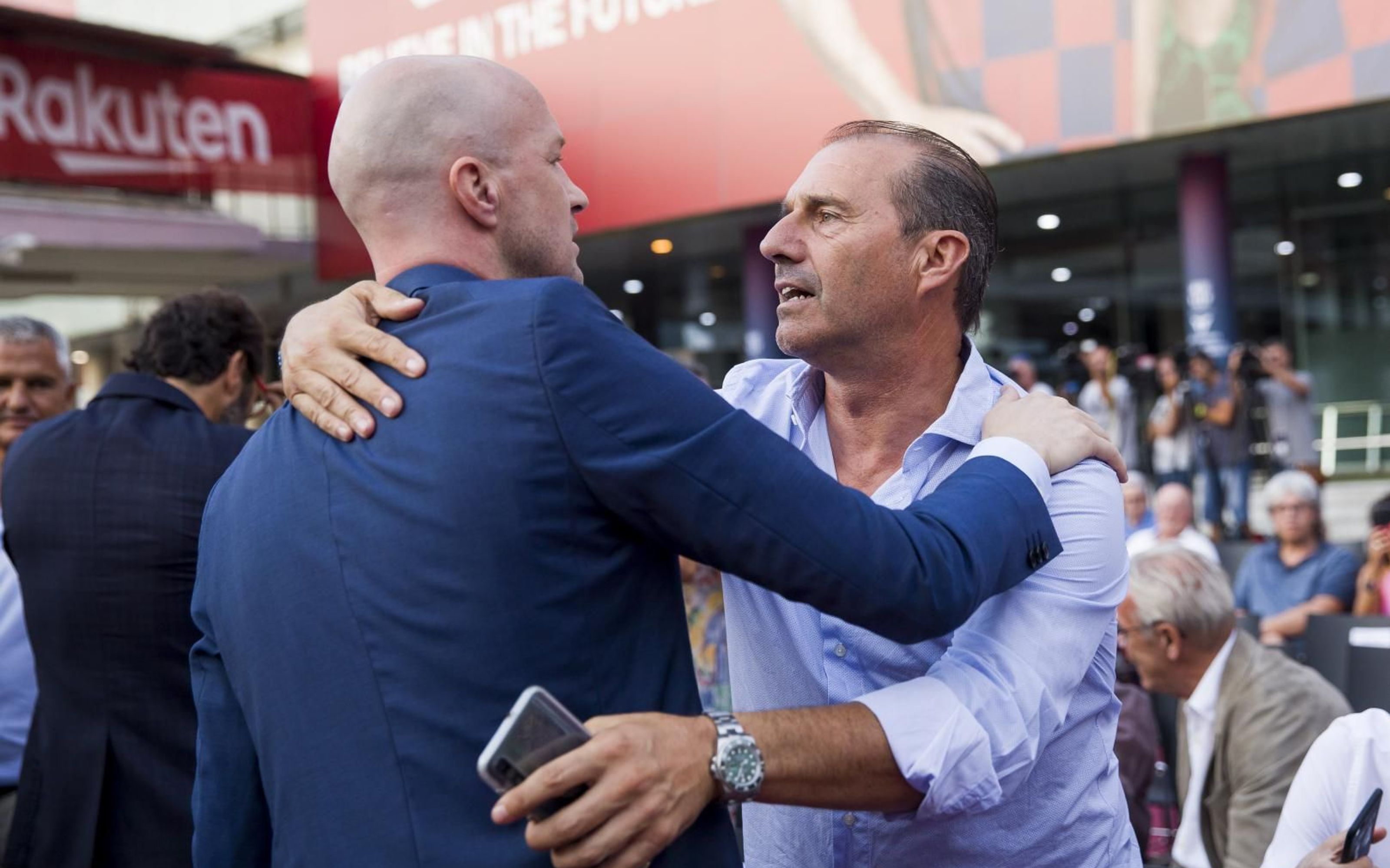Unveiling of Johan Cruyff statue at Camp Nou